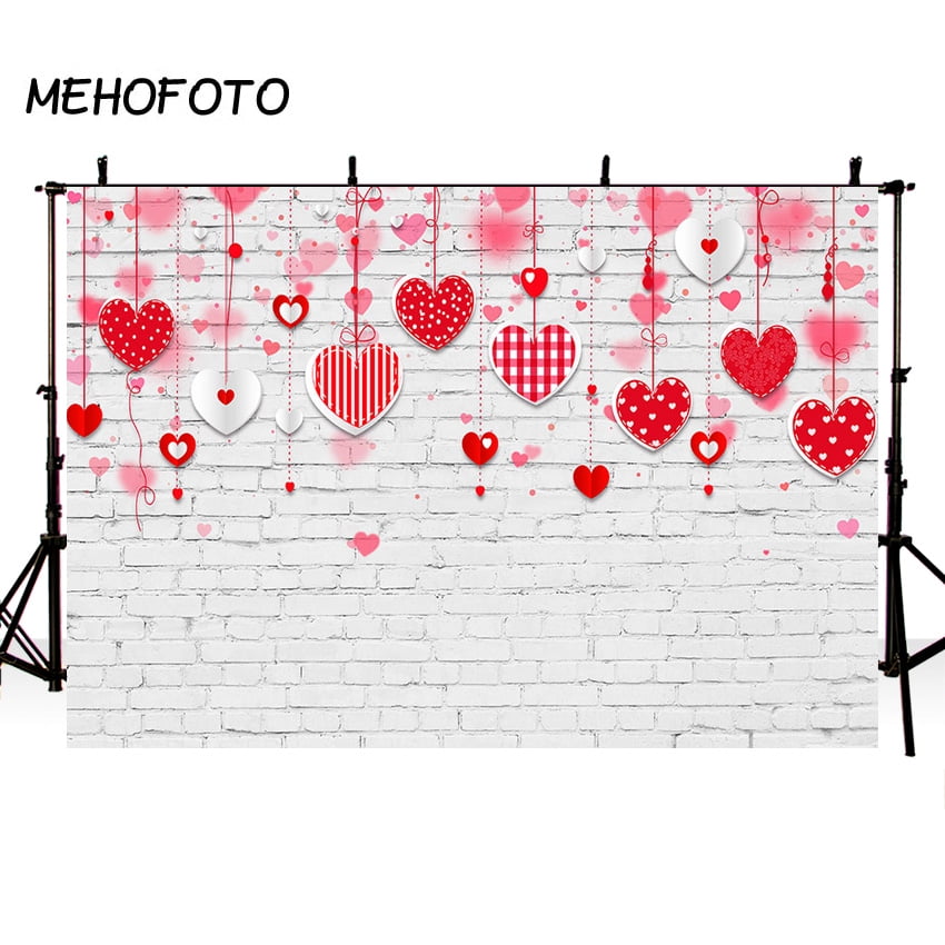 MEHOFOTO Background photography lovely couple pink love heart backdrop ...