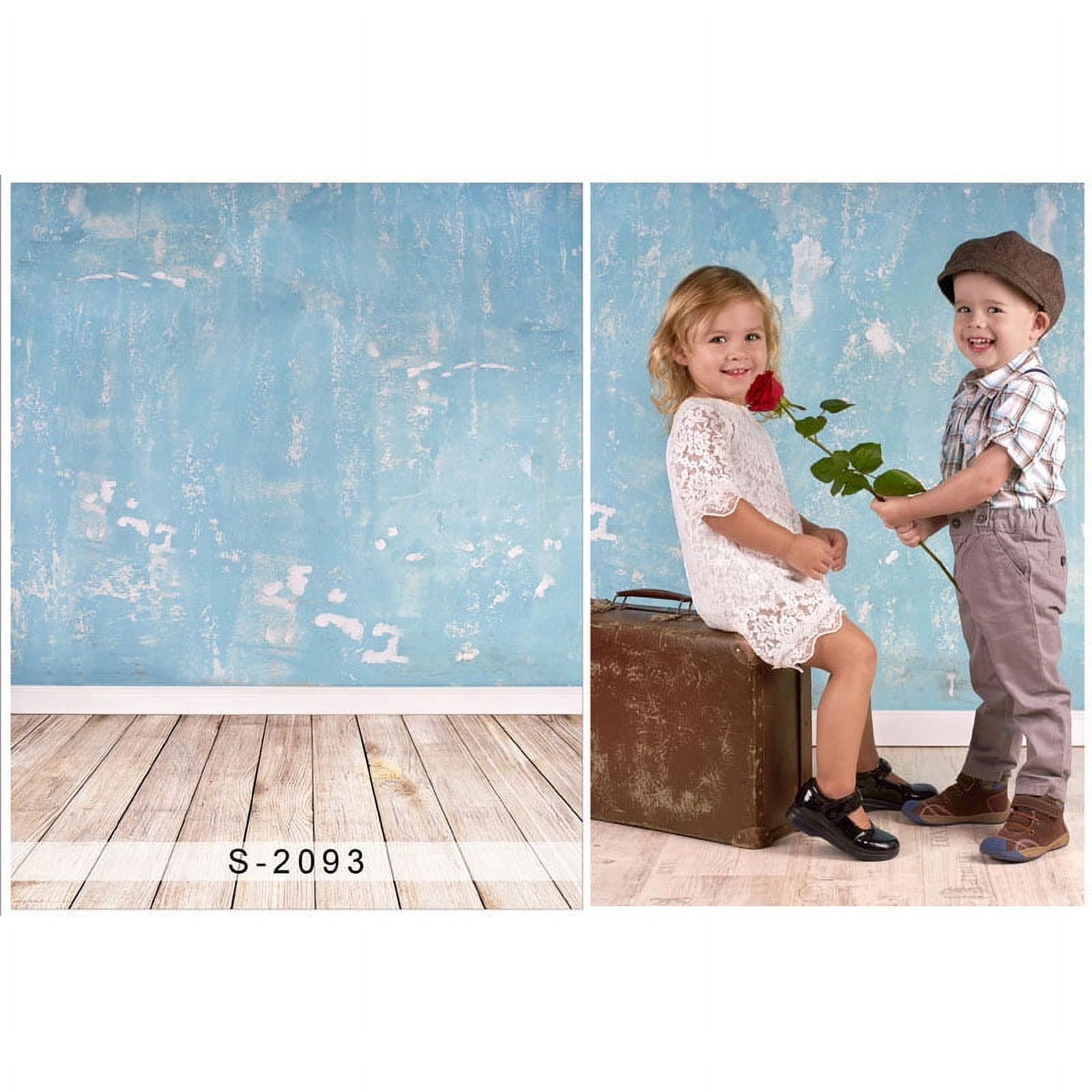 MEHOFOTO Children Photography Backdrop Blue Brick Wall Photo Background ...