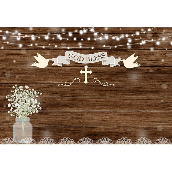 MEHOFOTO Girl Holy Communion Background God Bless Photography Backdrop ...