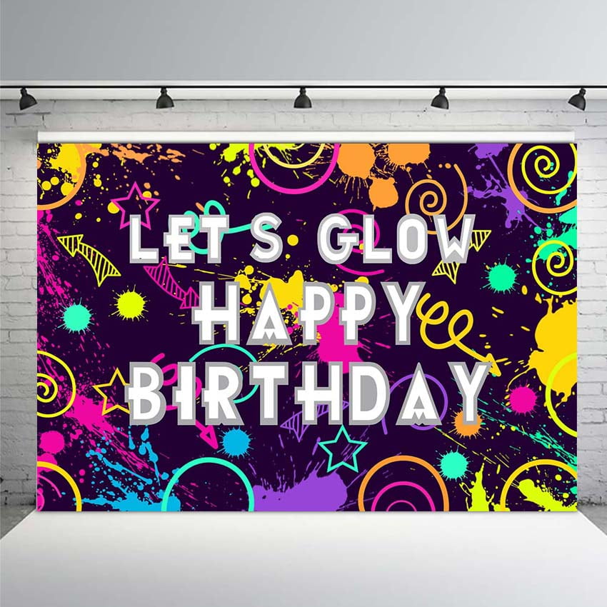 MEHOFOTO Photo Backdrop Vinyl Let's Grow Crazy Colorful Photography ...