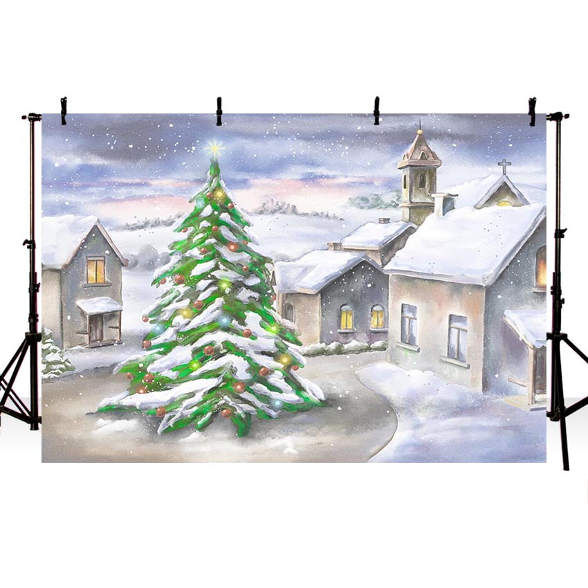 MEHOFOTO Photography Backdrops Christmas Winter Snow Mountain Outdoor ...