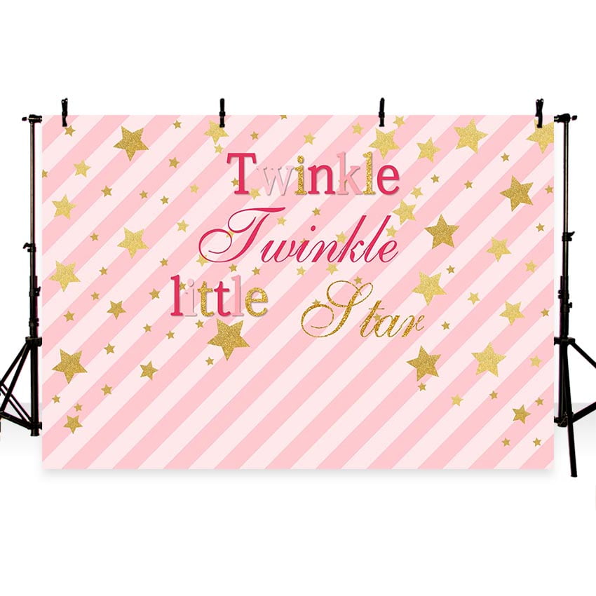 MEHOFOTO Photography backdrop Pink twinkle twinkle little star birthday ...