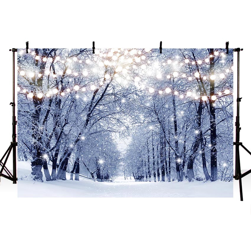 MEHOFOTO Winter Photography Background Glitter Forest Christmas Tree ...