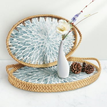 Better Homes & Gardens 12" x 6" Hand Carved Wood Tray - Walmart.com