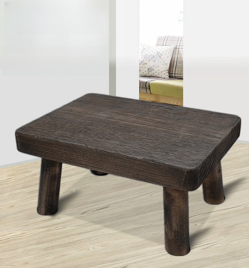 MEHOOM Wooden Step Stools for Adults Kids Non-Slip, Heavy Duty Stepping ...