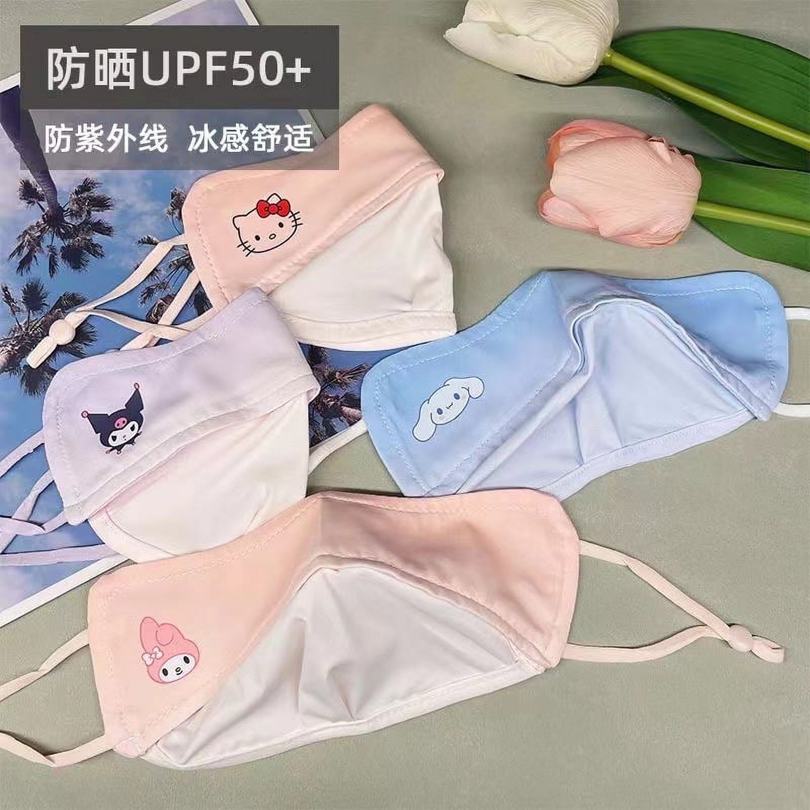 MEI 2024 NEW Kawaii Sanrio Face Shield Hello Kitty Cinnamoroll Summer ...