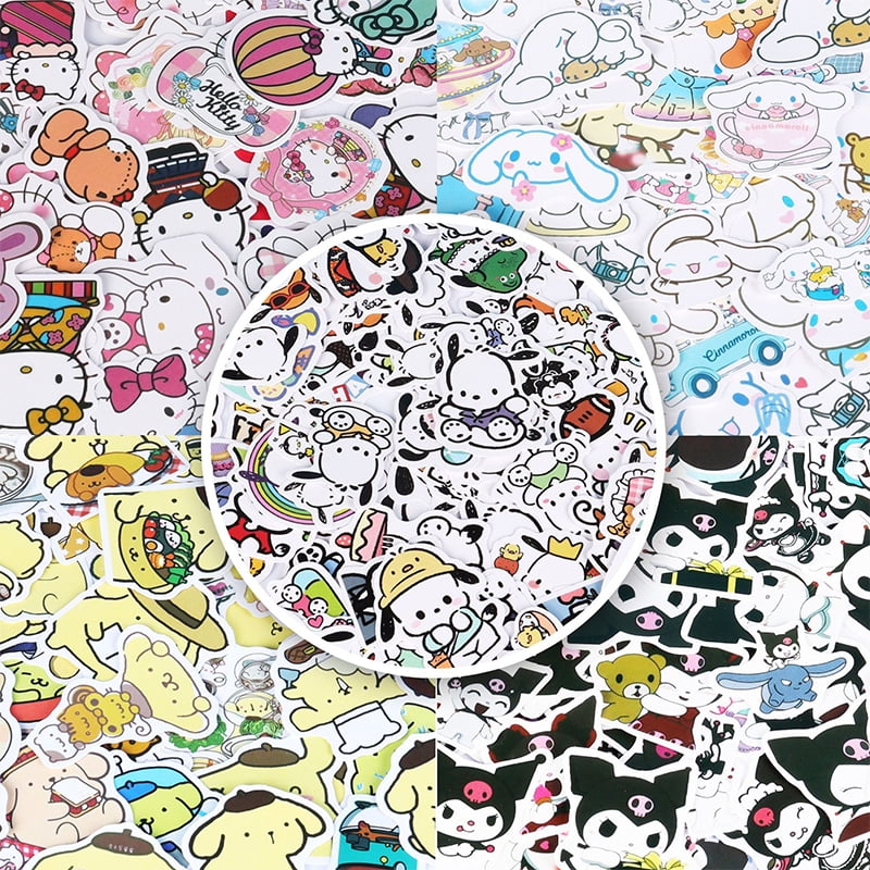 MEI Sanrio Cute Waterproof PVC Sticker Set - 60+3 Pieces Gift Box for ...