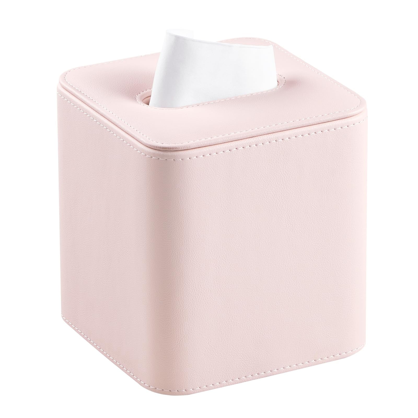 MEIBOOCH PU Leather Tissue Box Cover with Magnetic Closure, Square ...