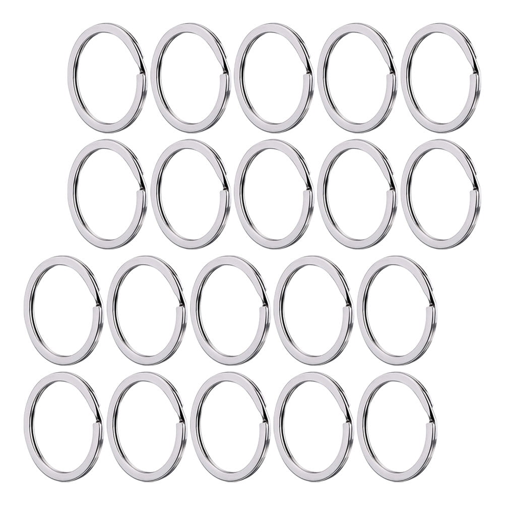 MEIBUTYUP 100Pcs DIY Key Rings Premium Metal Split Ring Parts for Key ...