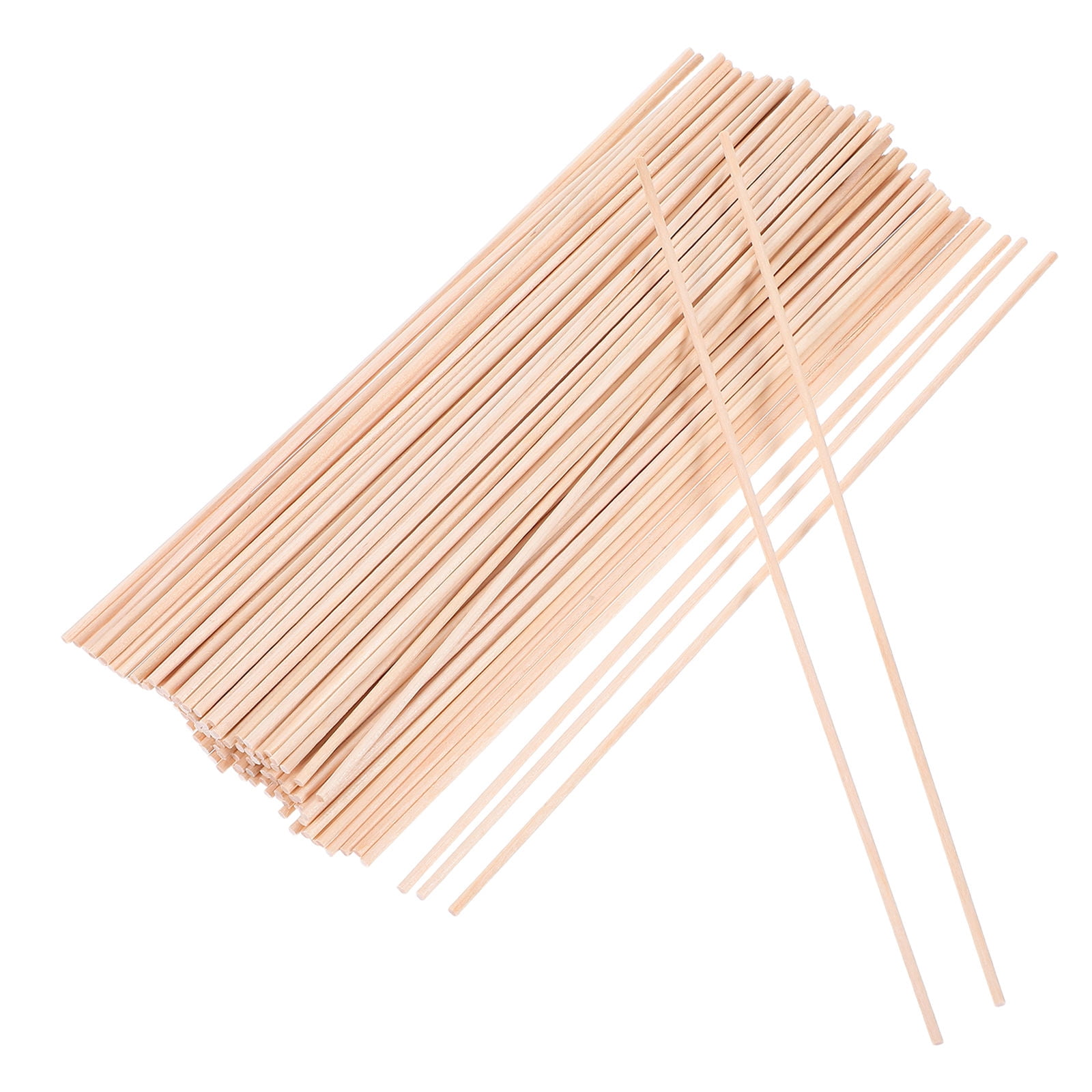 MEIBUTYUP 100Pcs Wood Craft Dowel Rods Beige DIY Materials for Creative ...