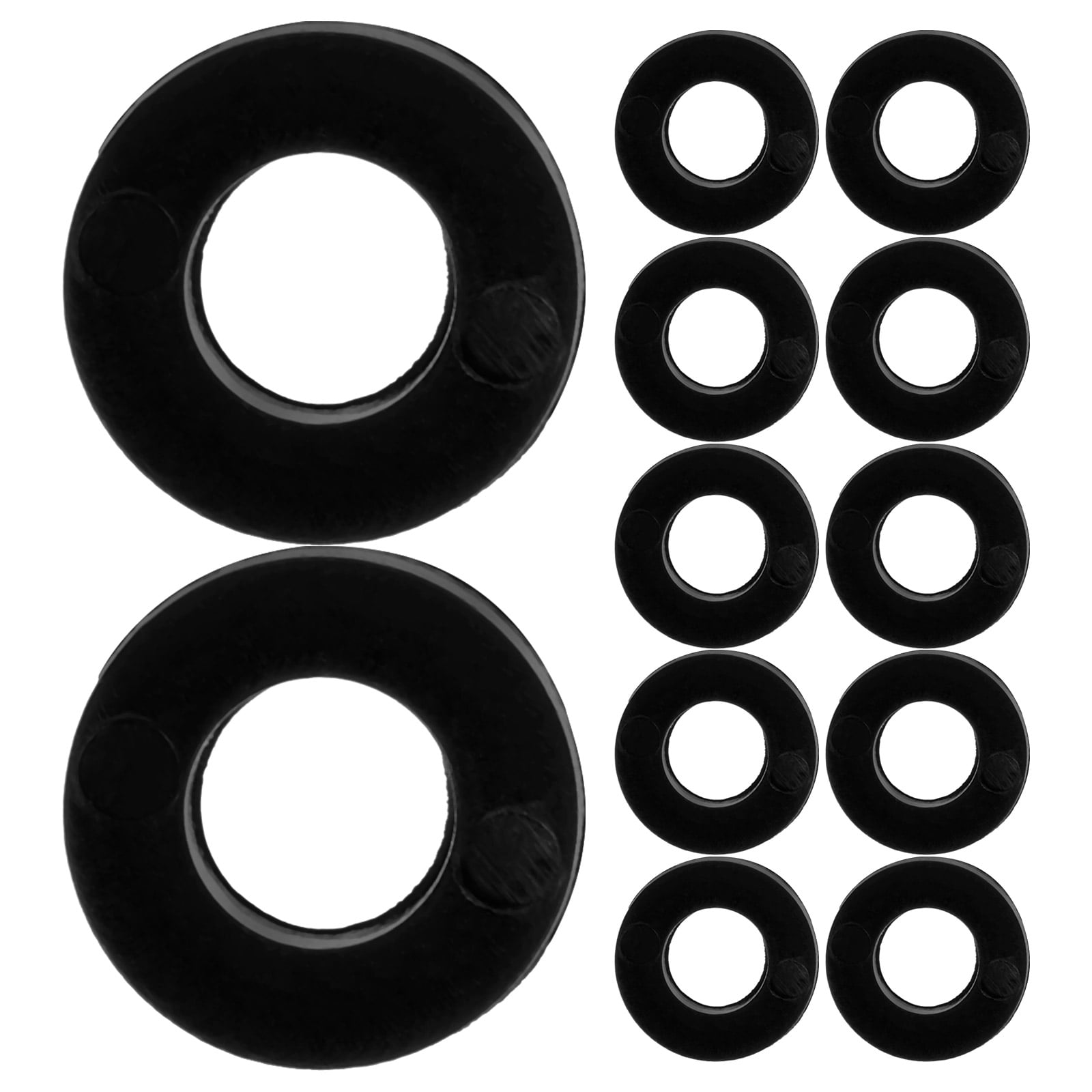 MEIBUTYUP 100Pcs Black Plastic Drum Set Washers Snare Drum Parts for ...