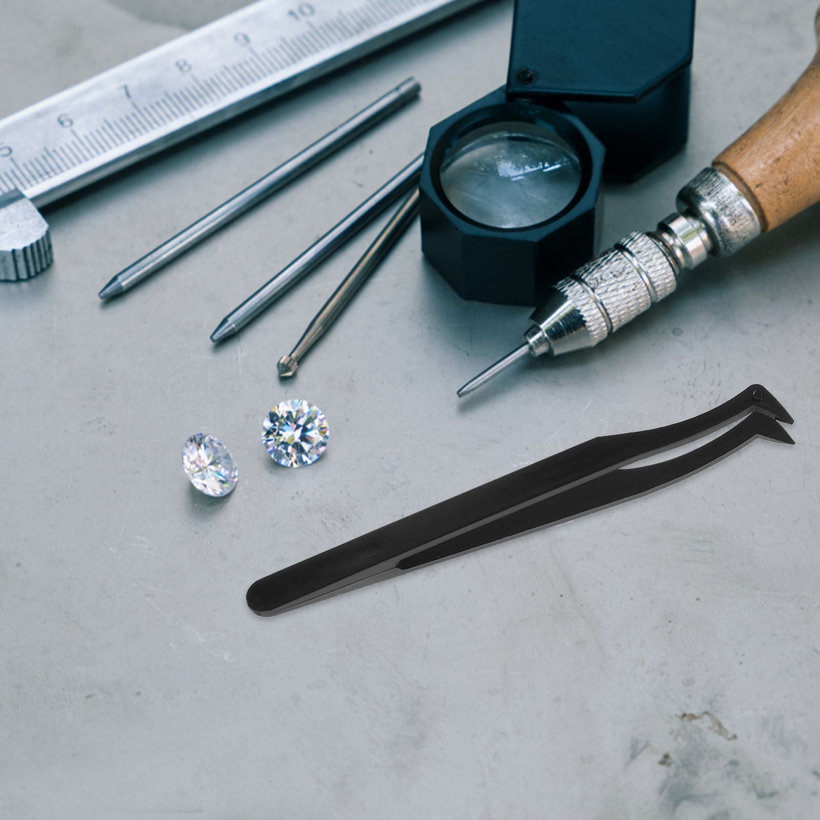 MEIBUTYUP 10PCS Gardening Tweezer Black Precision Handling Tools for DIY Projects and Arts ...