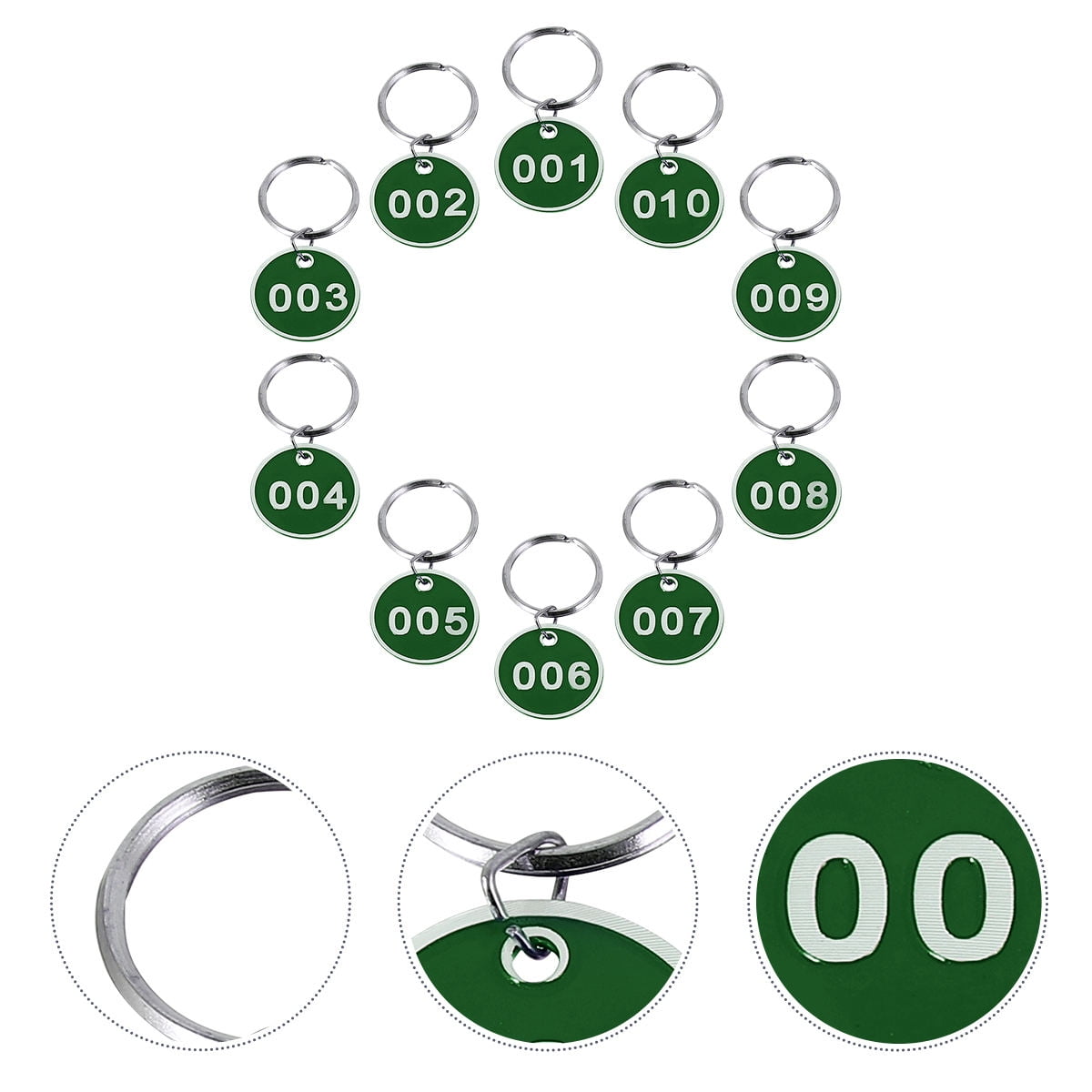 MEIBUTYUP 10Pcs Durable Key Tags with Ring for Practical Use in Hotel ...