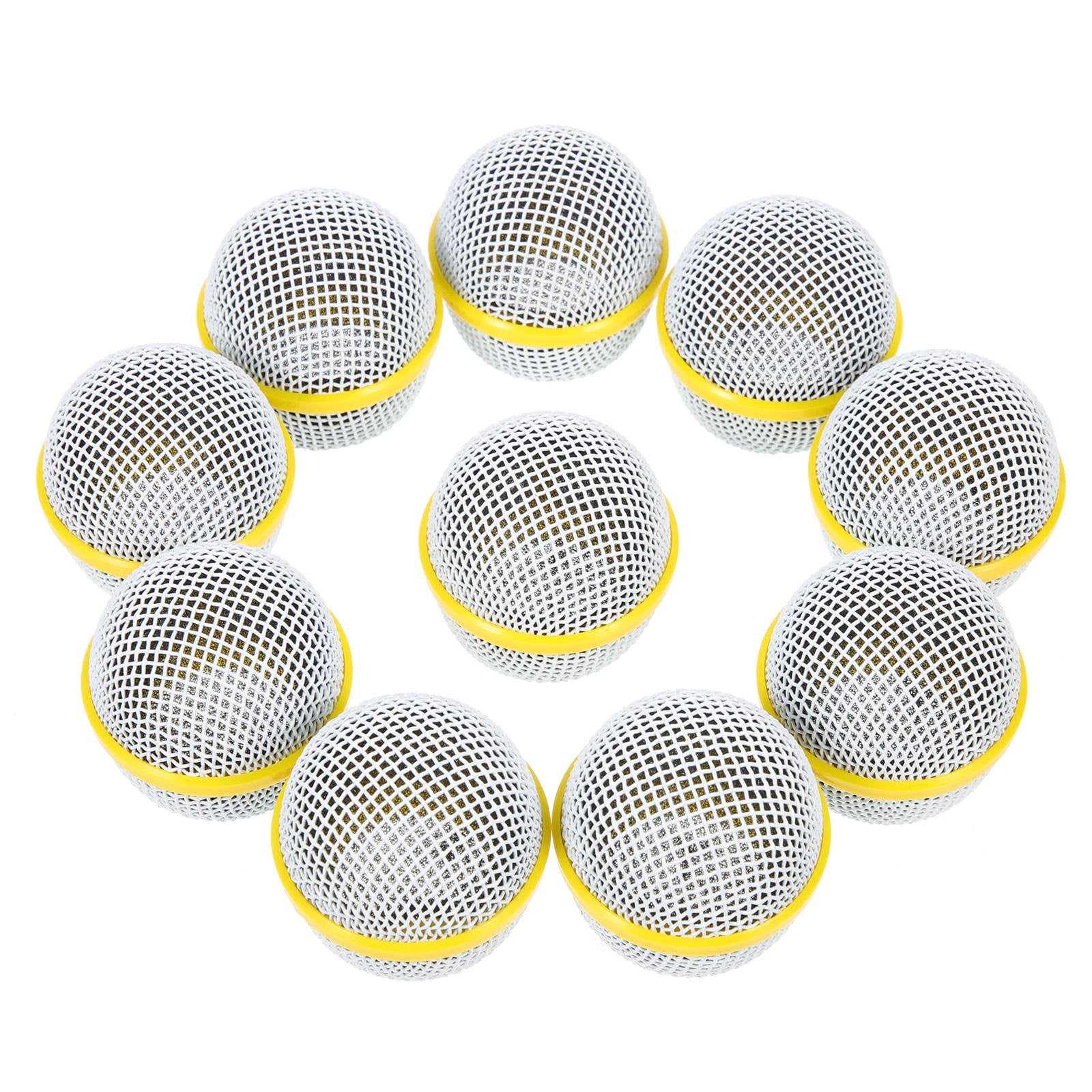 MEIBUTYUP 10Pcs Durable White Metal Microphone Ball Head Replacement ...
