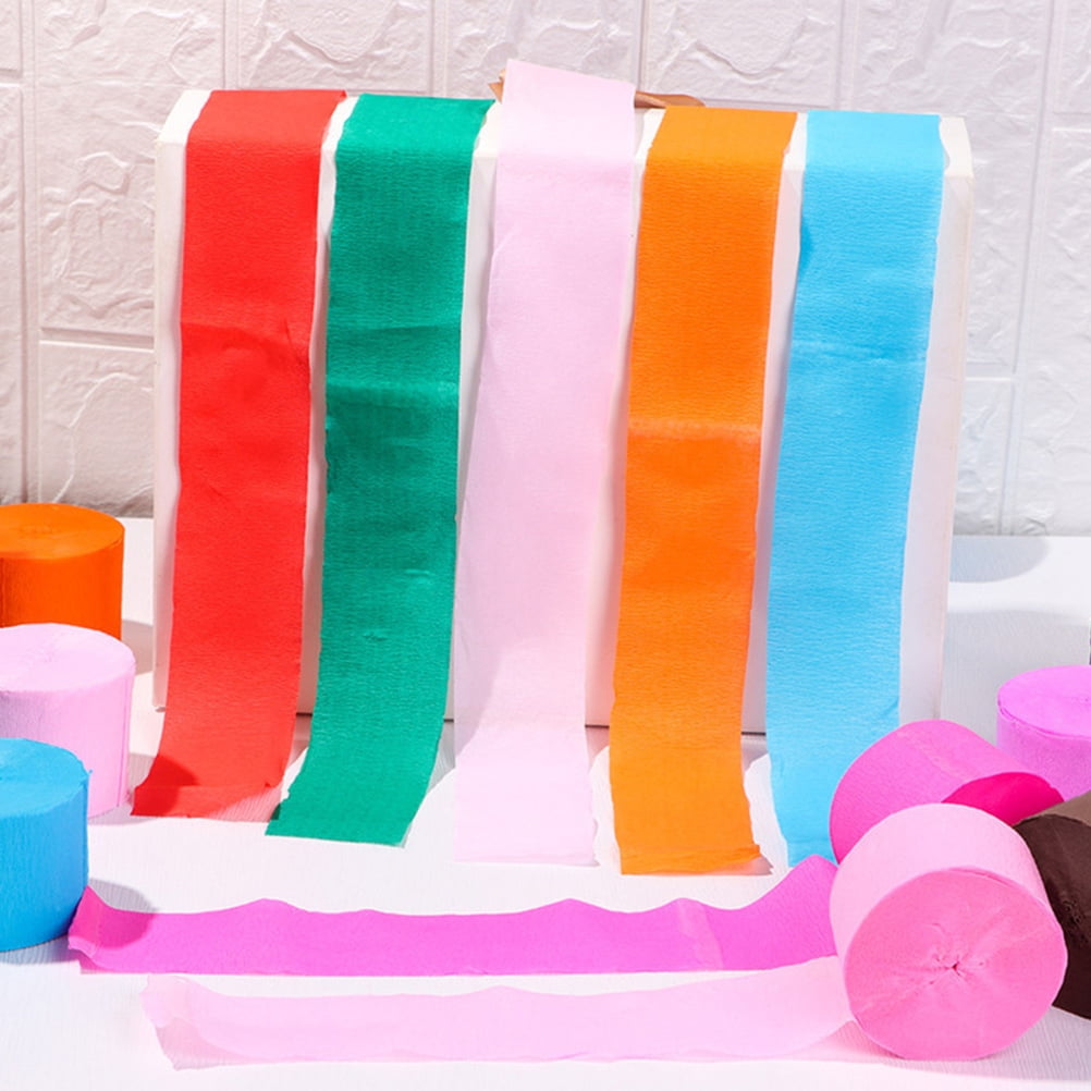 MEIBUTYUP 12-Pack Crepe Paper Streamers in Assorted Colors for Bridal ...