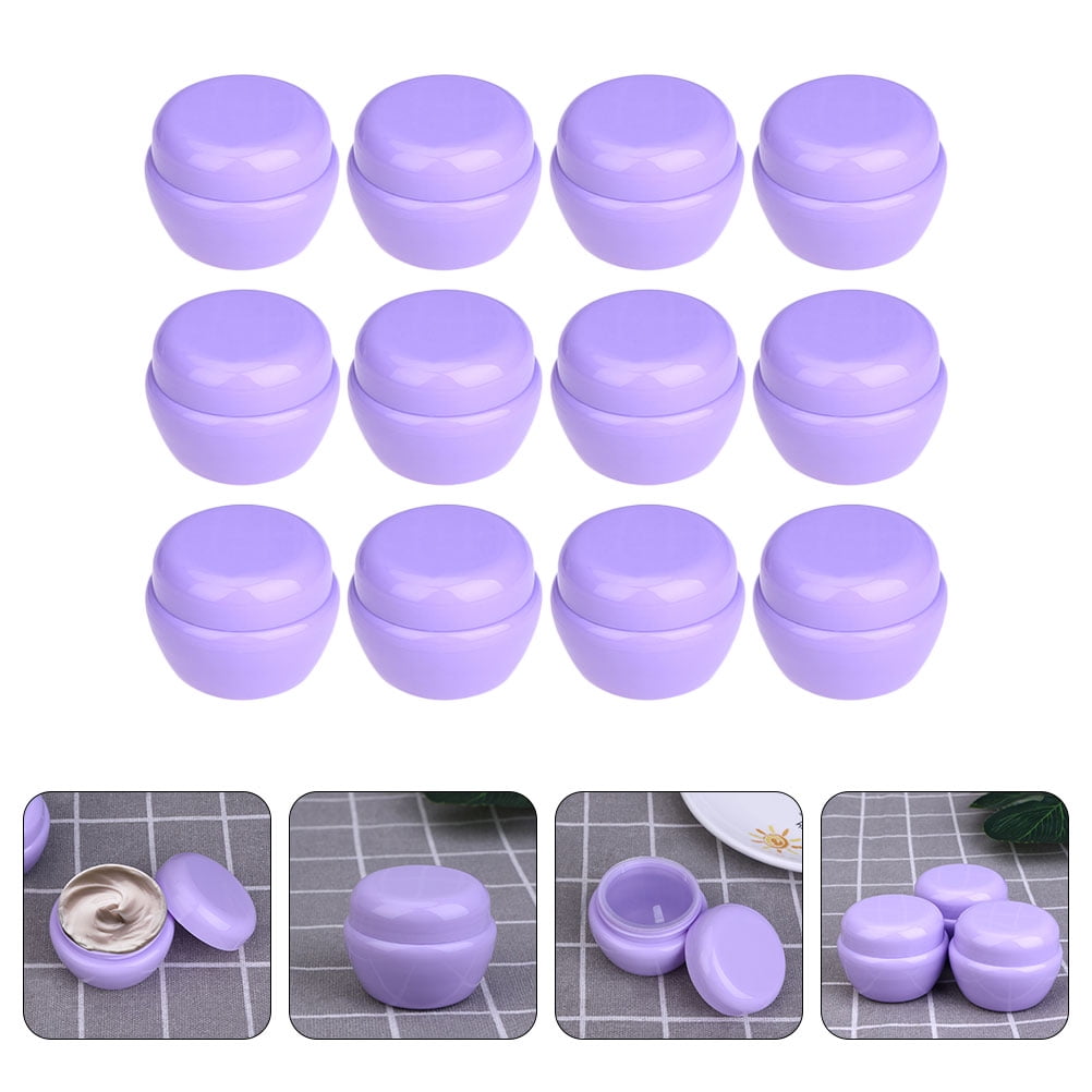 MEIBUTYUP Small Sample Jars Purple Plastic Mushroom Shape Cream Jar ...