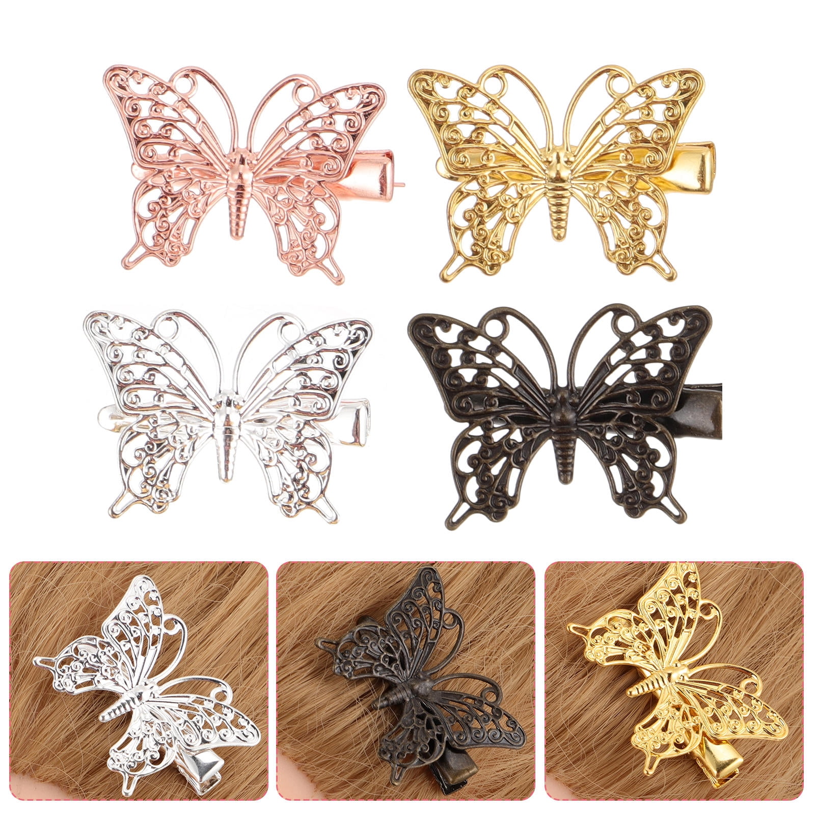 MEIBUTYUP 16pcs Hair Barrettes Metal Hair Styling Clamps for Special ...