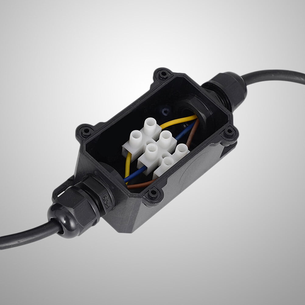 MEIBUTYUP 1Pack Waterproof Electrical Cable Connector Plastic Black for ...