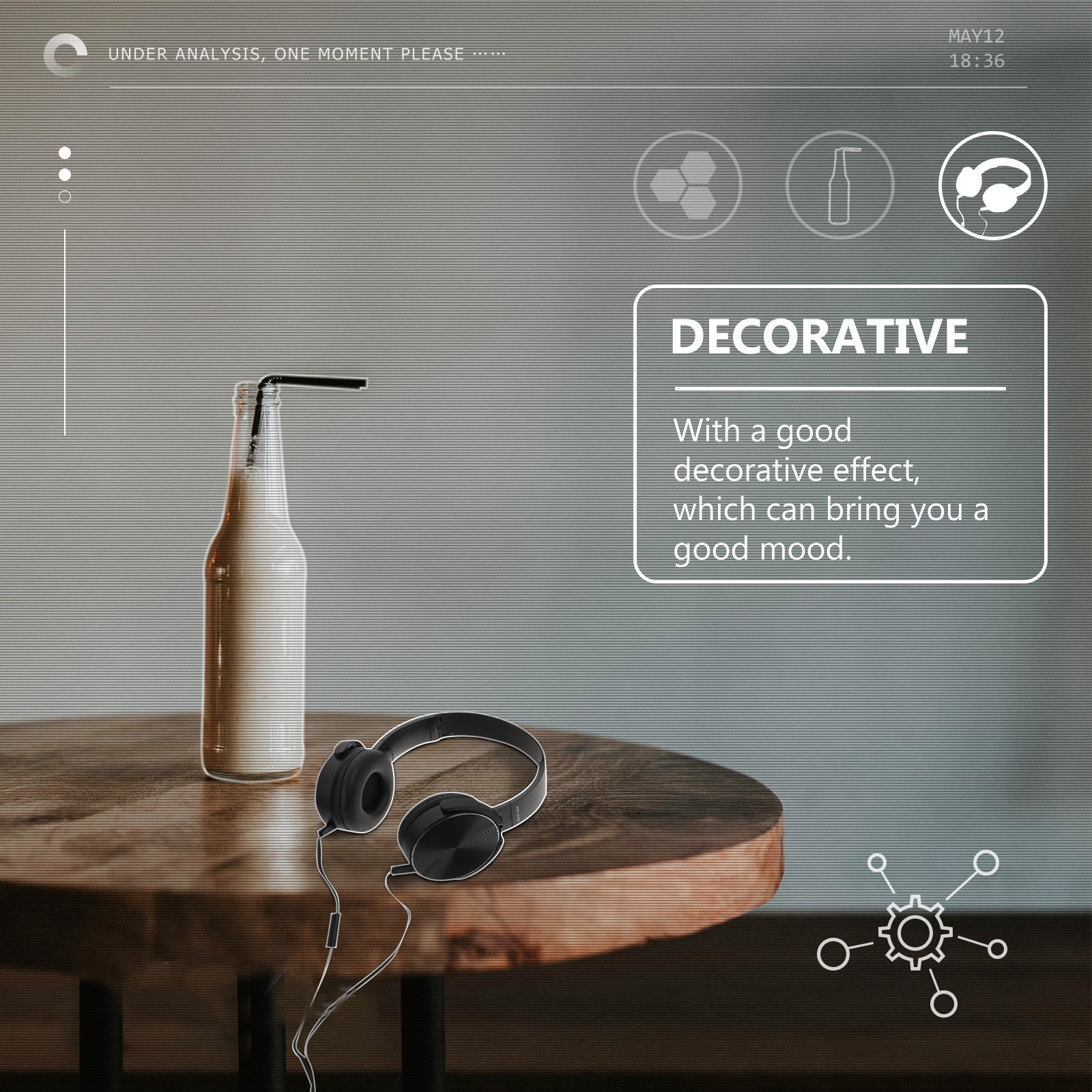 MEIBUTYUP Black Stereo Headset for Home, Noise Reduction, Practical for ...