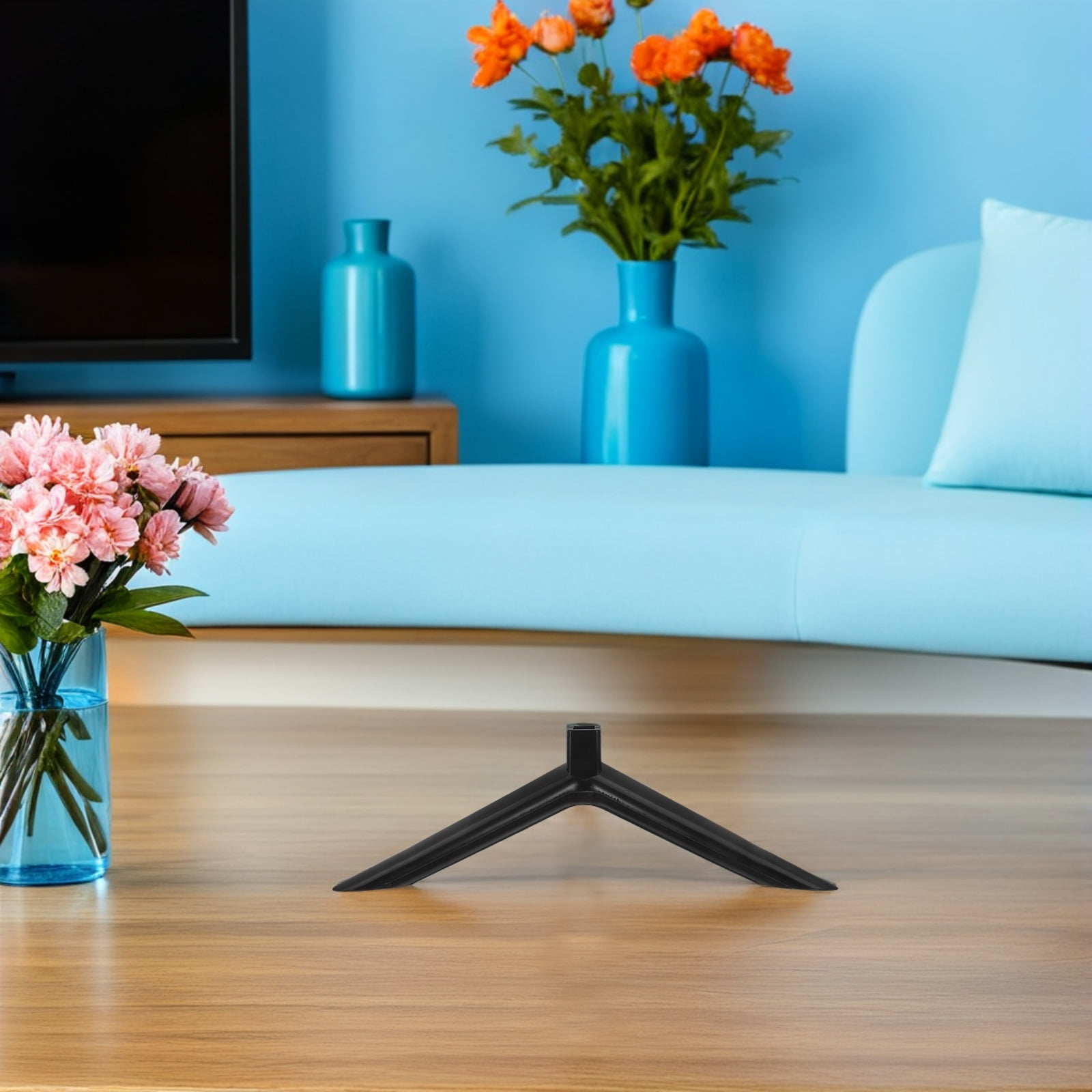 MEIBUTYUP 2-Pack Plastic TV Holder Stands with Reinforced Base ...