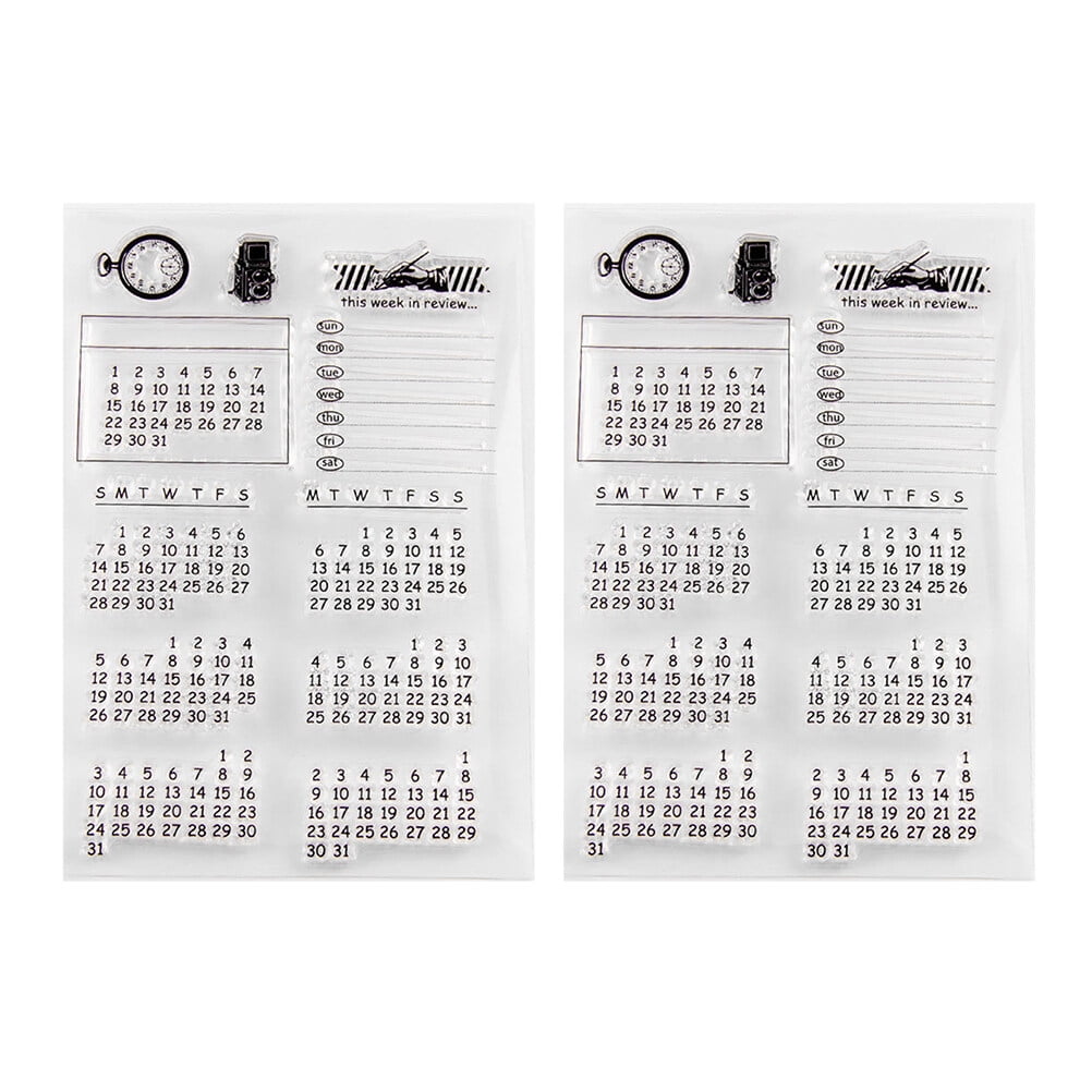 MEIBUTYUP 2 Sets of Transparent Scrapbooking Stamp Set for Craft ...
