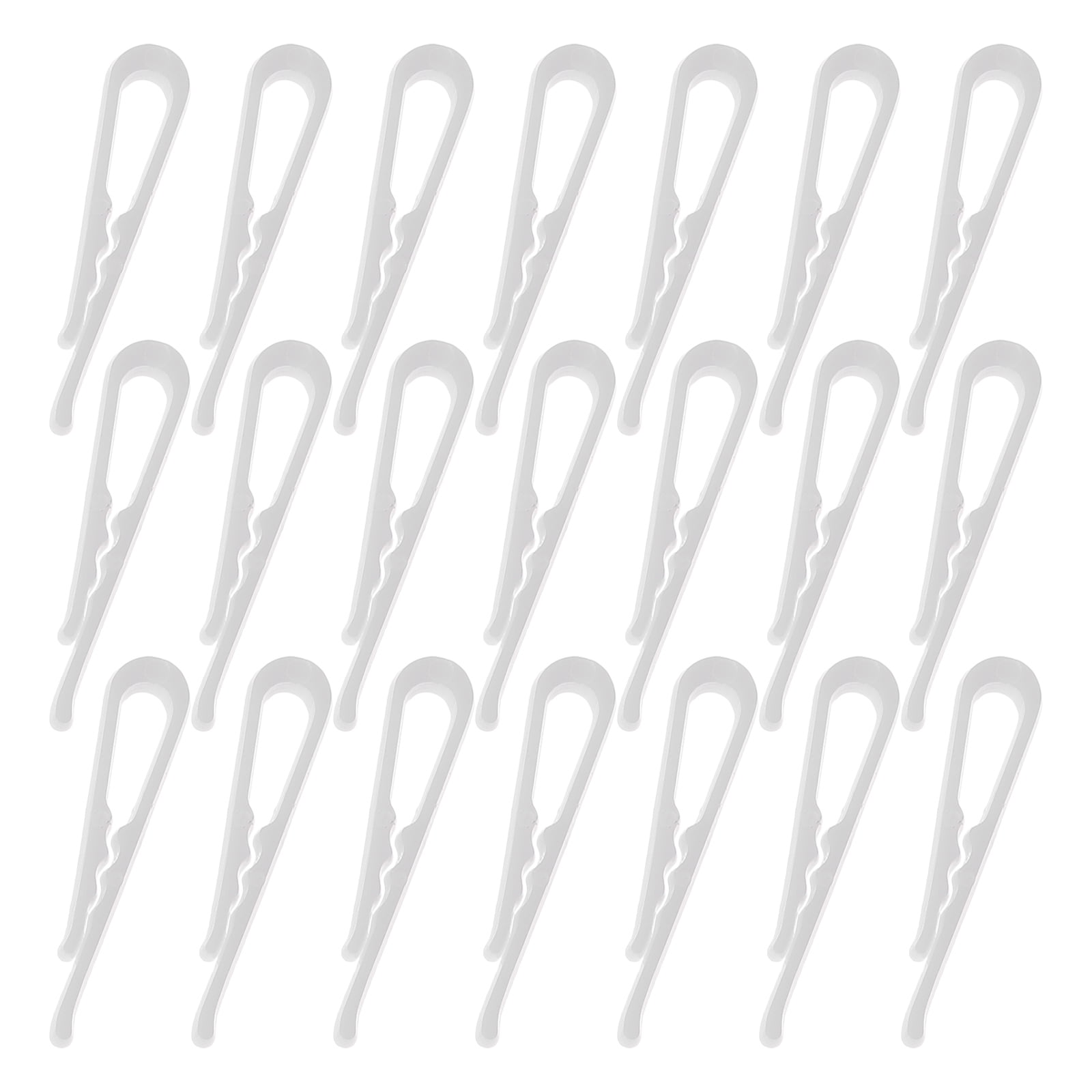 MEIBUTYUP 200Pcs Plastic Clothes Fixing Clips White Alligator Clamps ...
