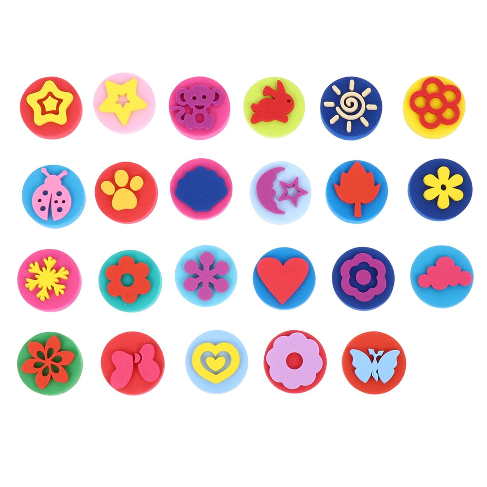 MEIBUTYUP Stamper Tool Graffiti EVA Stamps Assorted Color 23Pcs ...
