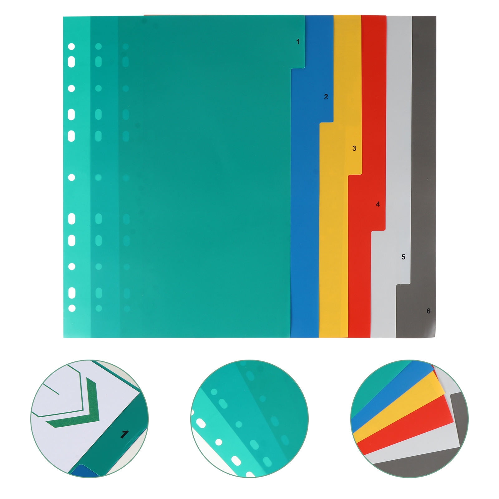 MEIBUTYUP 24Pcs Index Page Divider Assorted Color PP Binder Dividers ...