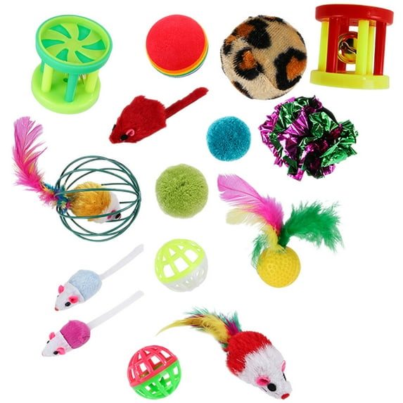 MEIBUTYUP 24Pcs Cat Plaything Bell Ball to Keep Cats Active and ...