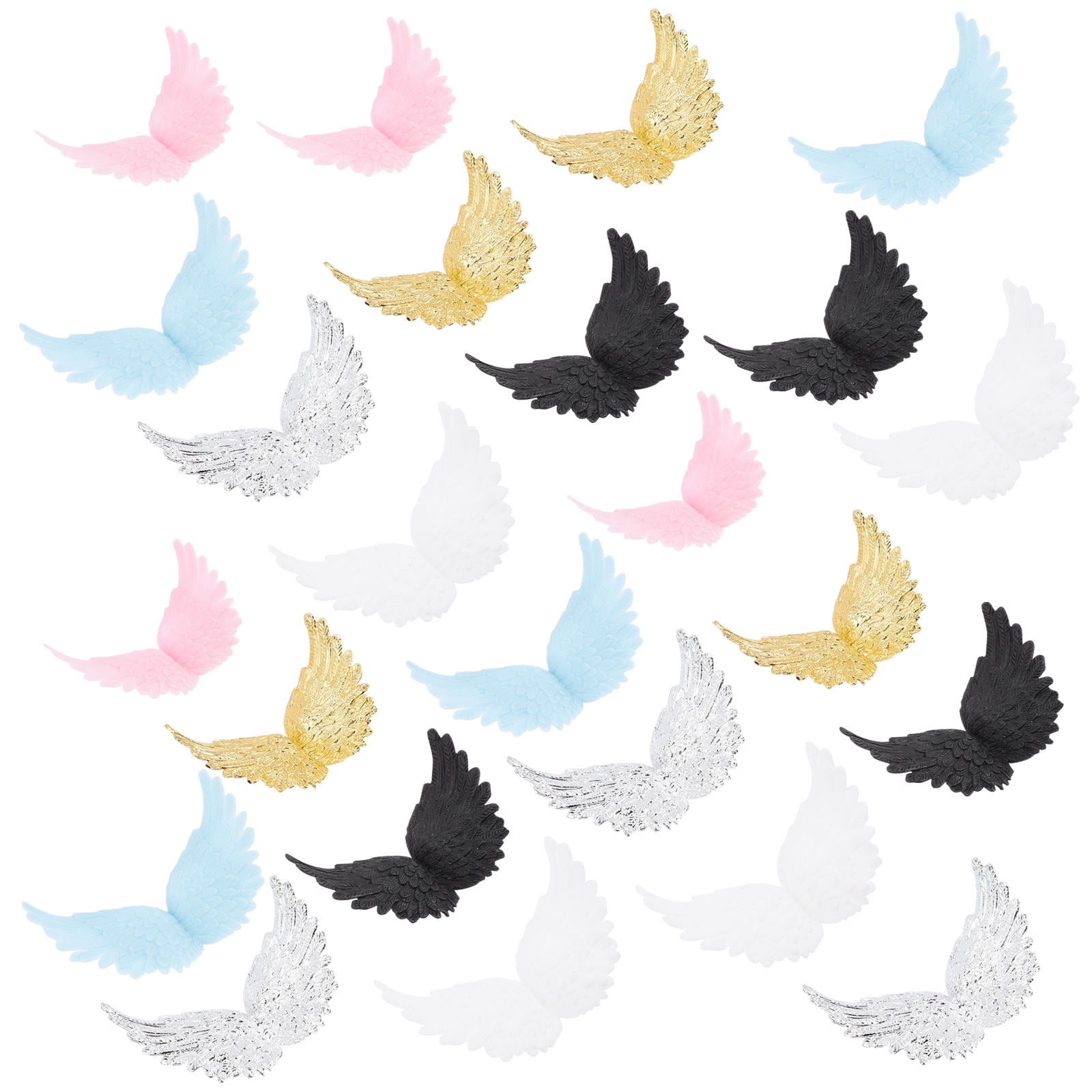 MEIBUTYUP 24-Pack Plastic Wing Decorations for Cake Toppers, Party ...