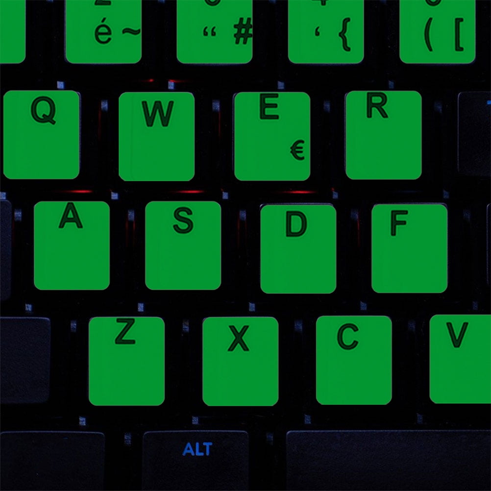 MEIBUTYUP 2Pcs Glow in The Dark Keyboard Stickers Removable and ...