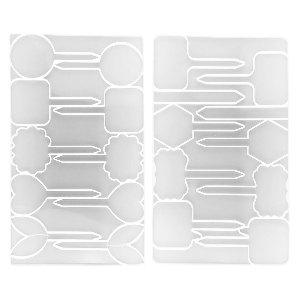 MEIBUTYUP DIY Silicone Mold for Flower Signs Transparent Flexible ...
