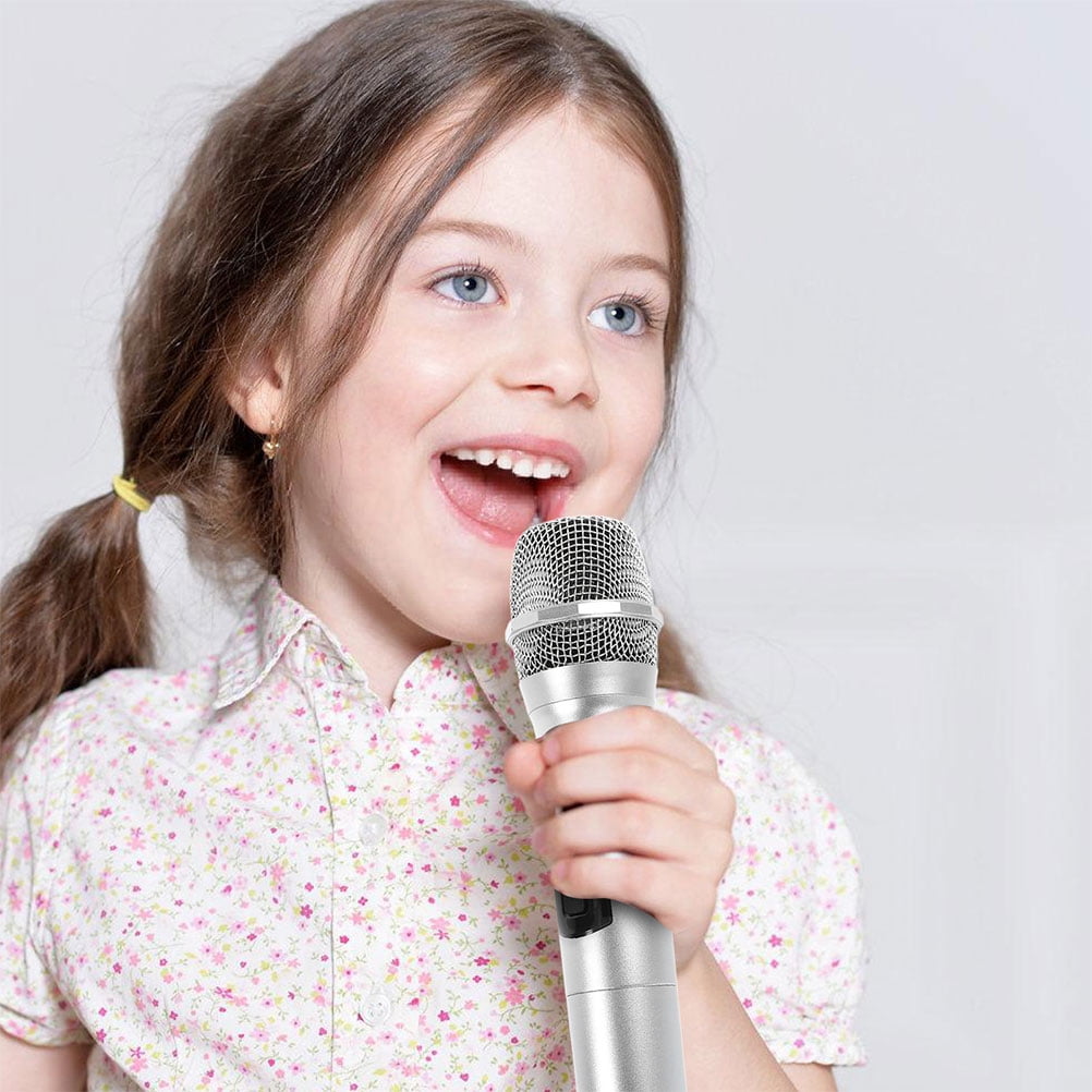 MEIBUTYUP 2pcs Toy Microphones Silver ABS Microphone Fake - Walmart.com