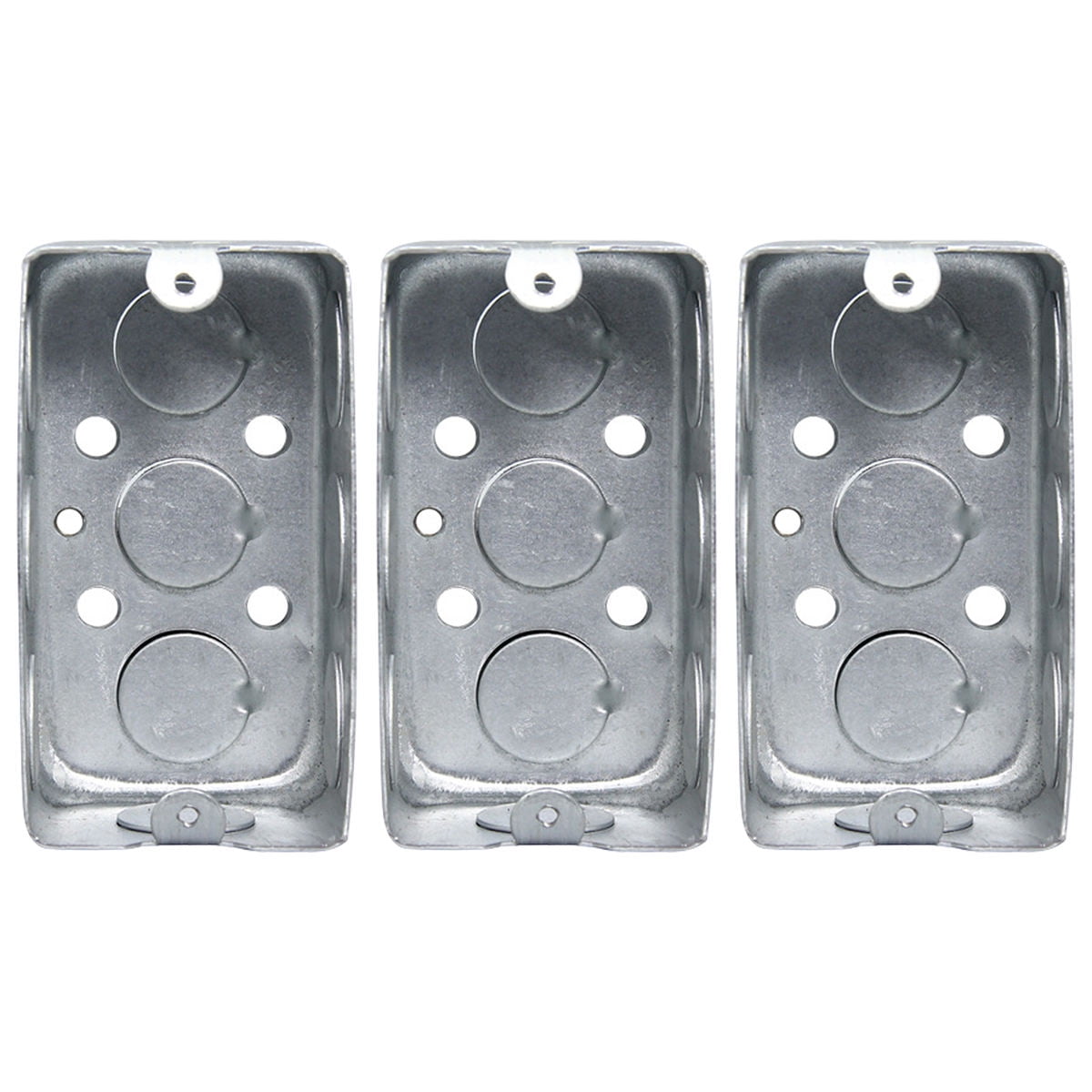 MEIBUTYUP 3 pcs Wall Junction Box for Home Use Silver Galvanized Iron ...