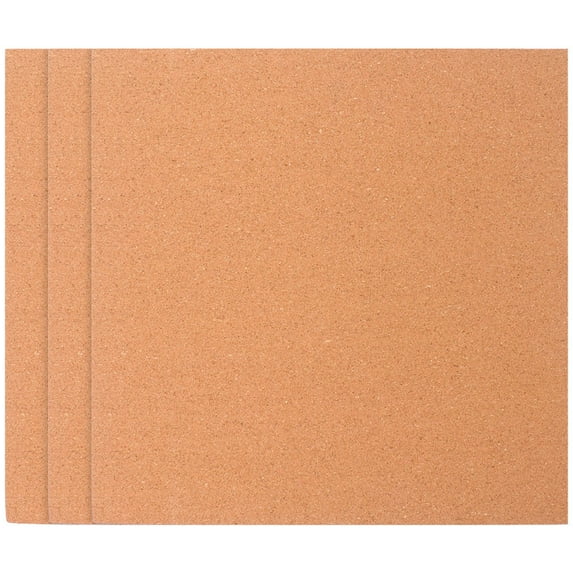 MEIBUTYUP 3Pcs Bulletin Board Small Cork Board Brown Wall Hanging ...