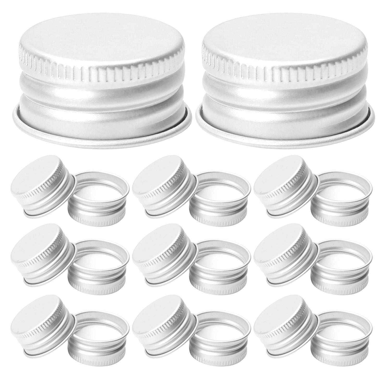 MEIBUTYUP 50 Pcs Leakproof Aluminum Bottle Caps with Flexible Thread ...