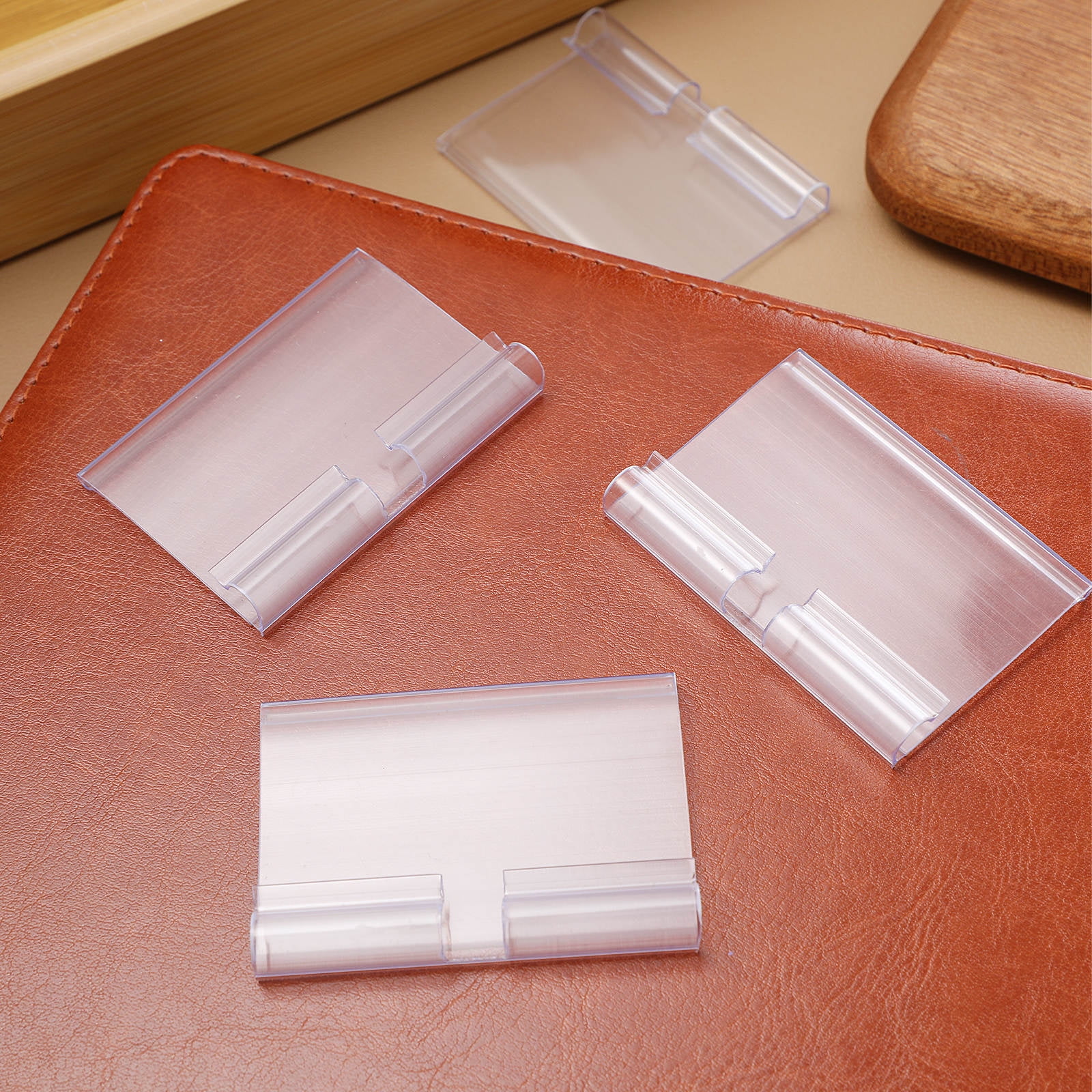 MEIBUTYUP PVC Sign Holders Transparent Price Tag Holders for Price Card ...