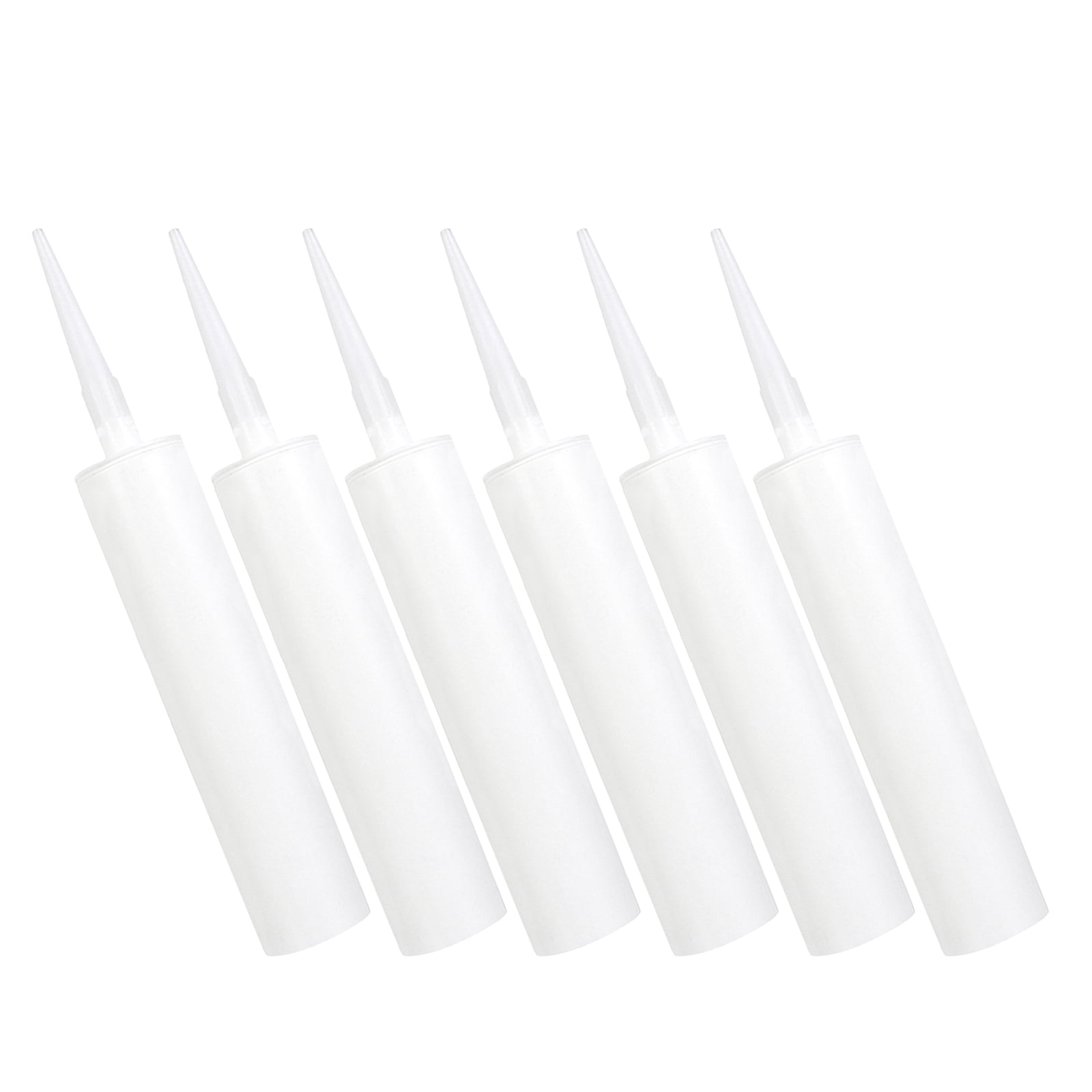MEIBUTYUP 6Pcs White Plastic Caulk Tubes Refillable Sealant Tubes for ...