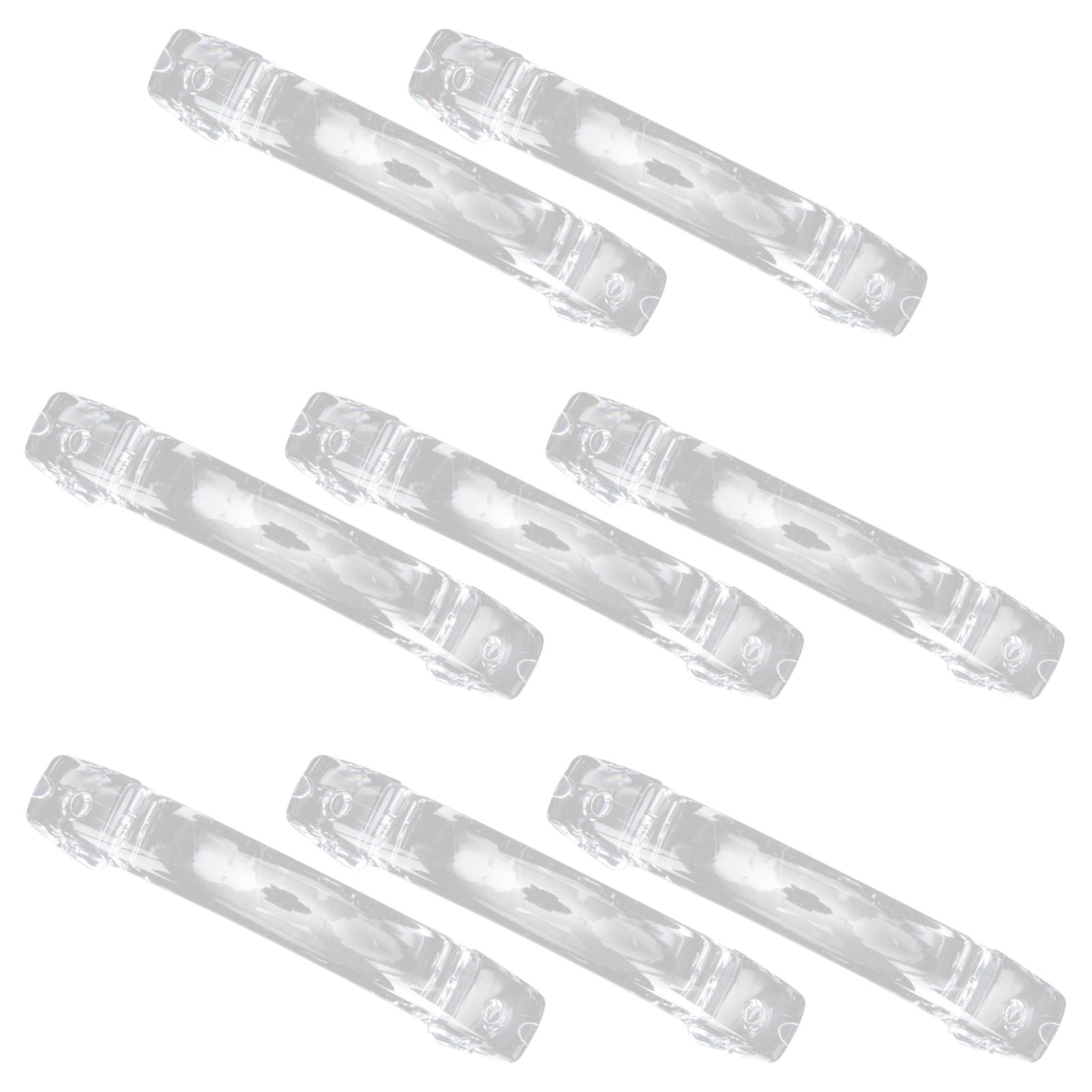 MEIBUTYUP 8 Pcs Clear Acrylic Cabinet Handles Arch Furniture Pulls ...
