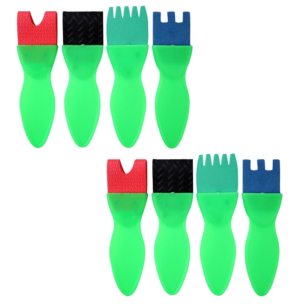 MEIBUTYUP Assorted Color Plastic Paint Brushes for Students DIY Craft ...