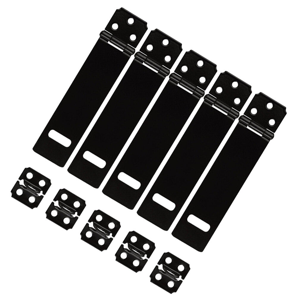 MEIBUTYUP Black Iron Padlock Hasp Door Clasp for Secure Gates, Sheds ...