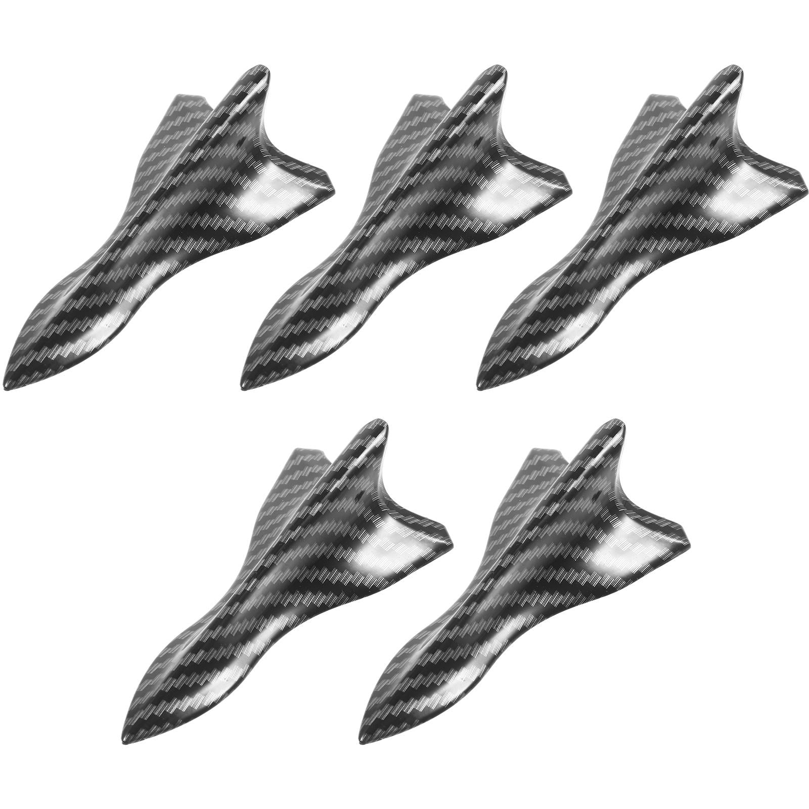 MEIBUTYUP 5Pcs Black ABS Car Tail Wing Fin Roof Spoiler Decorative Rear ...