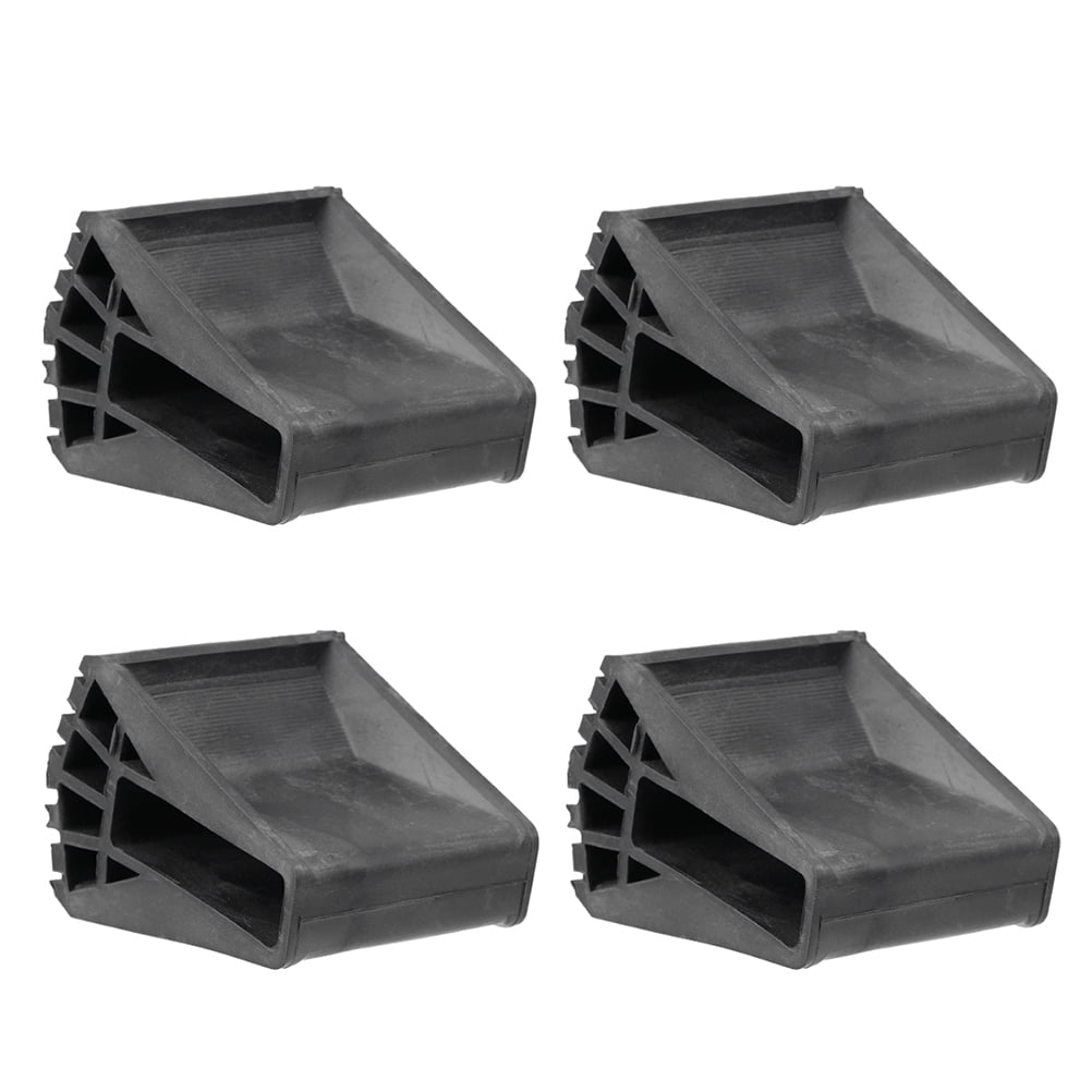 MEIBUTYUP Rubber Non-Skid Ladder Feet Covers Black 4 Pieces Anti ...