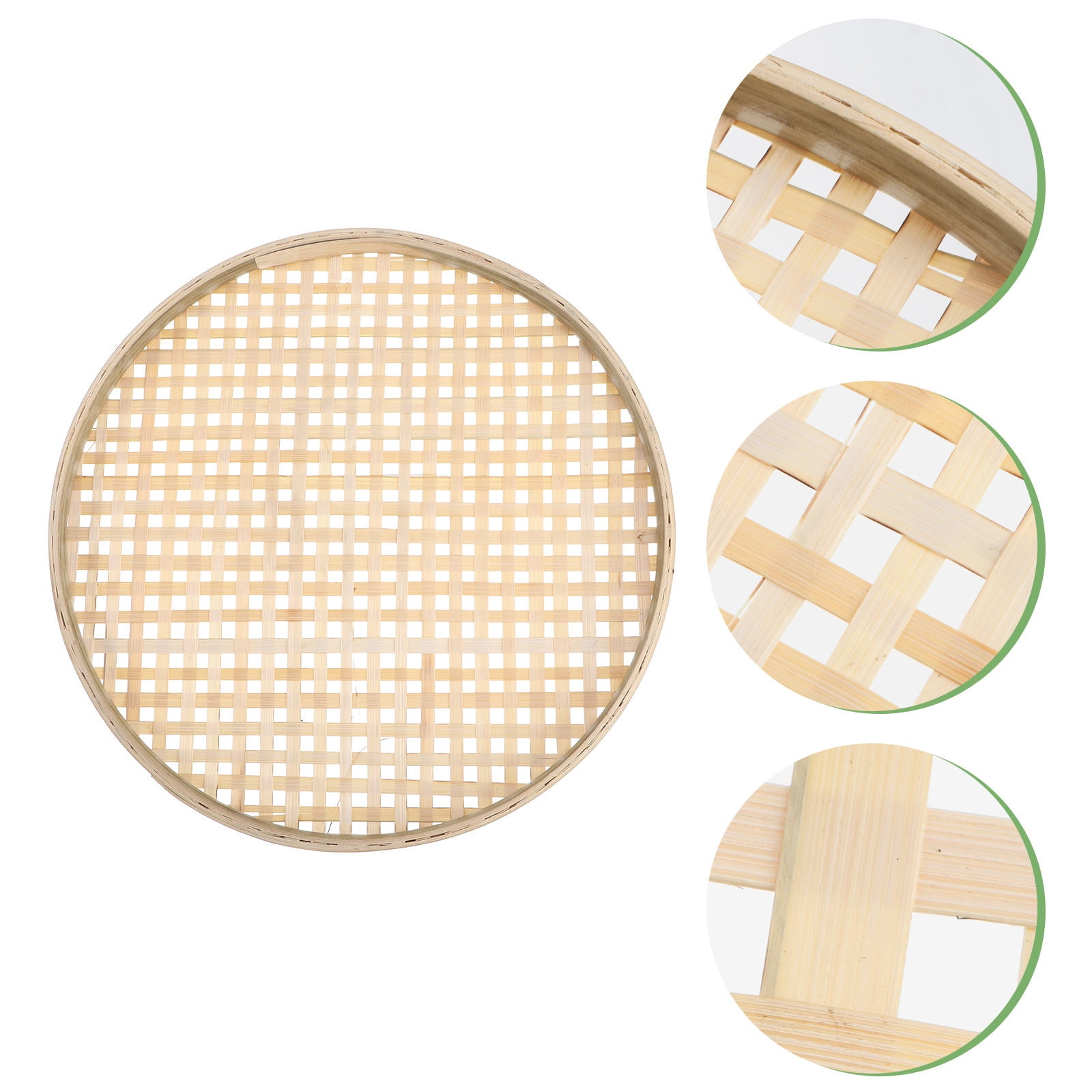 MEIBUTYUP Khaki Weaving Sieve Basket for Home Organization, Storage ...