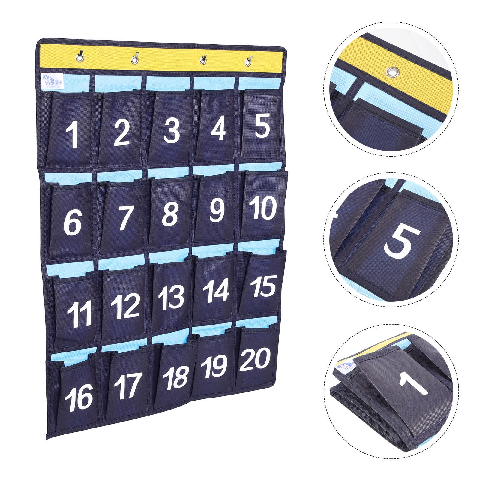 MEIBUTYUP 30 Pocket Numbered Hanging Organizer Chart for Classroom ...