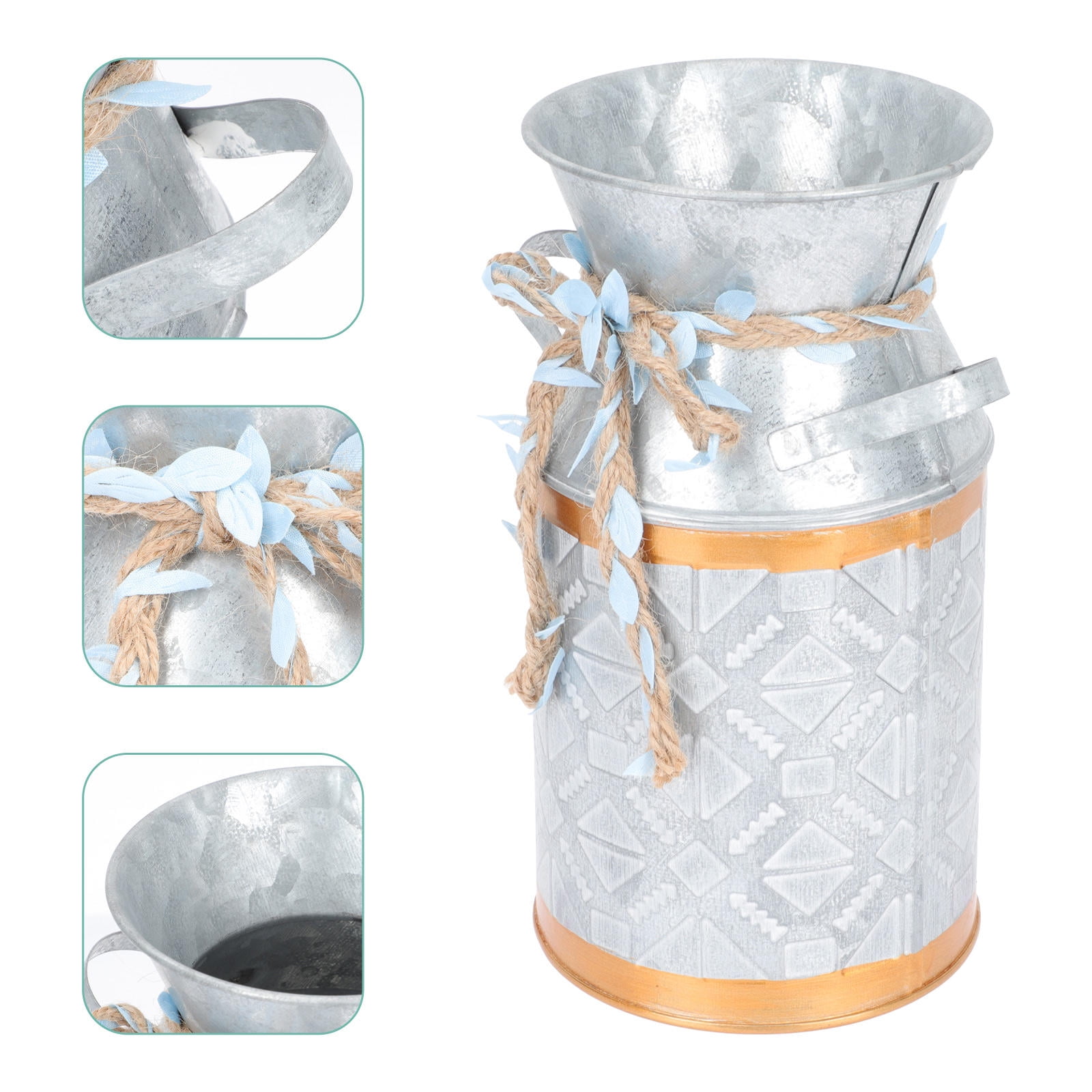 MEIBUTYUP Metal Flower Bucket Display Stand, 1 Set - Floral Vase Holder ...