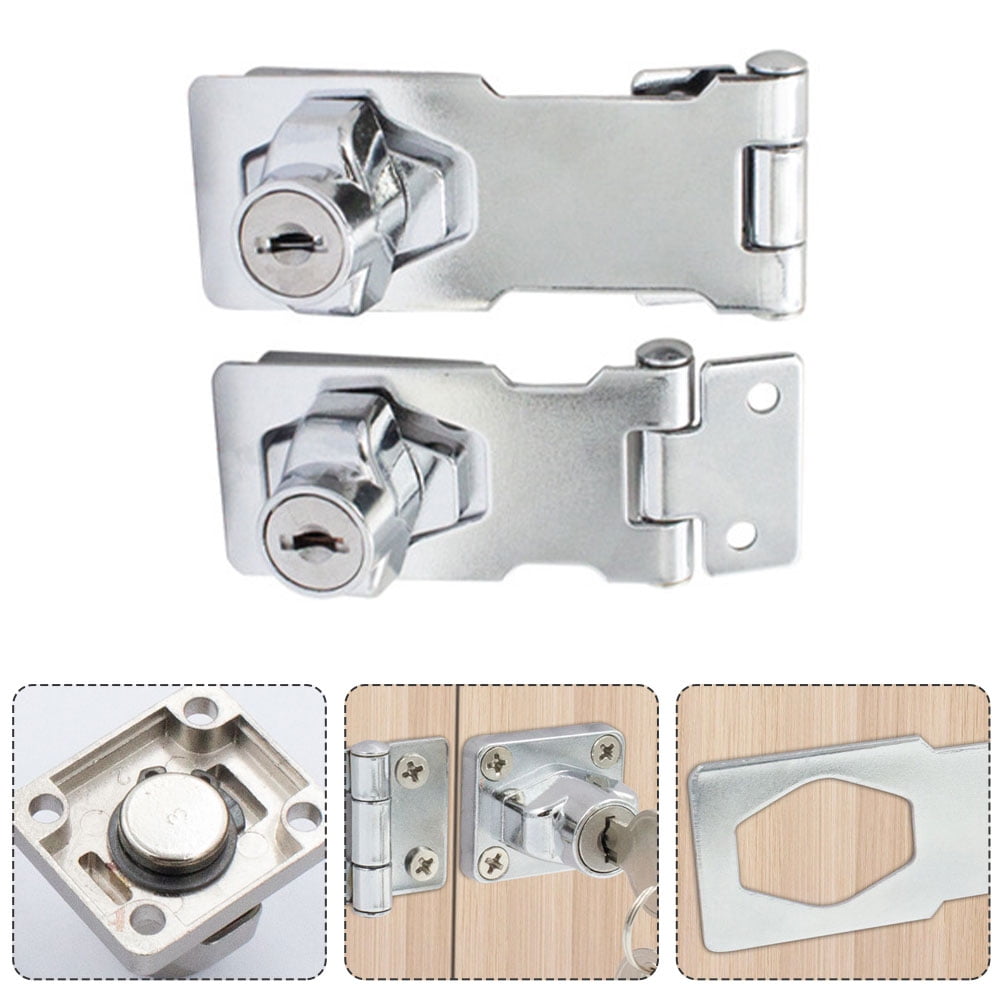 MEIBUTYUP Safety Hasp Lock Keyed Hasp Stainless Steel 1 Set - Walmart.com