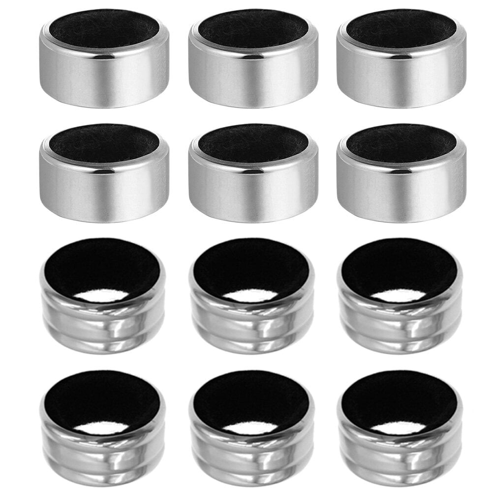 MEIBUTYUP Stainless Steel Wine Bottle Collars 12pcs Elegant Drip Rings ...