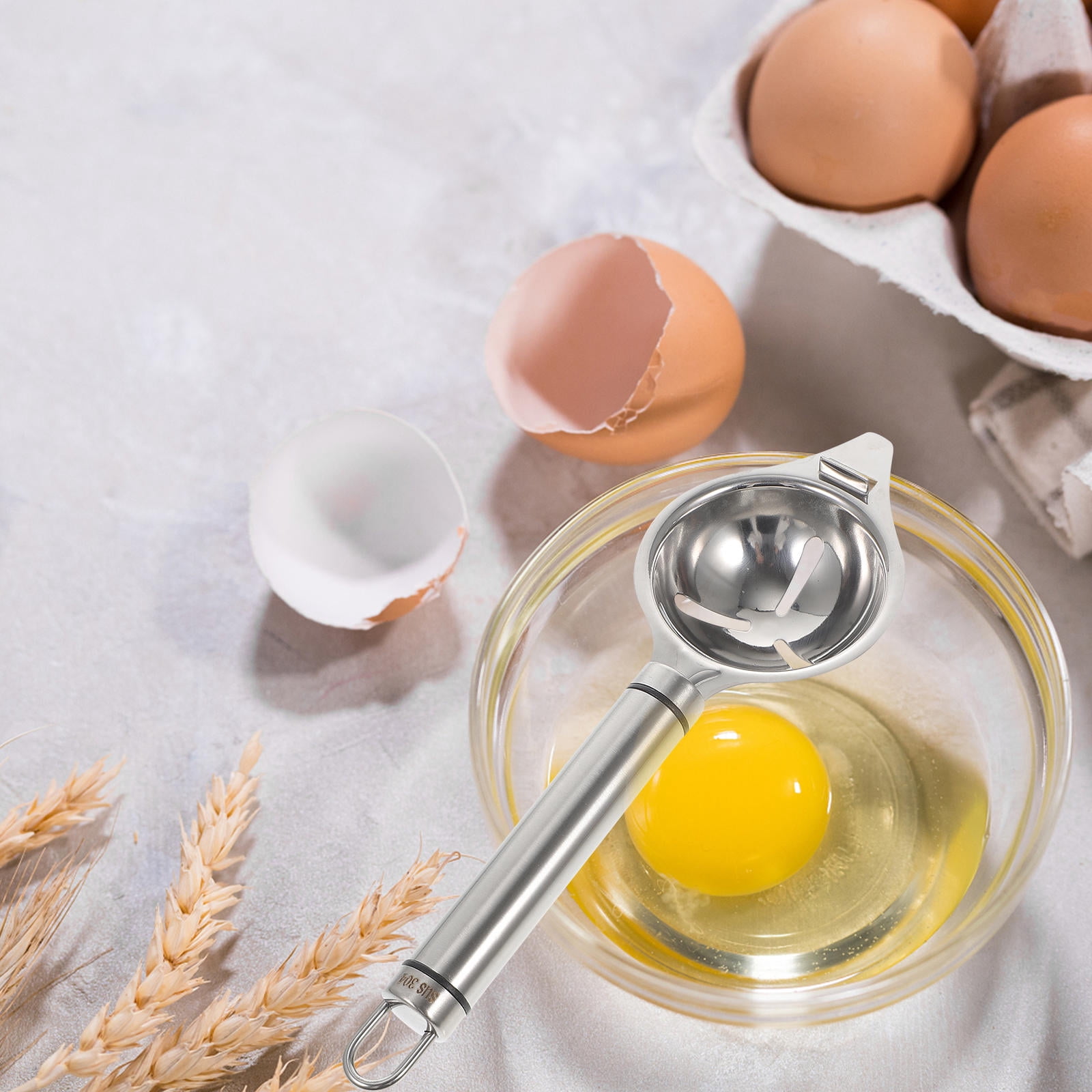 MEIBUTYUP Yolk Separator Egg Divider Filter in 304 Stainless Steel for ...