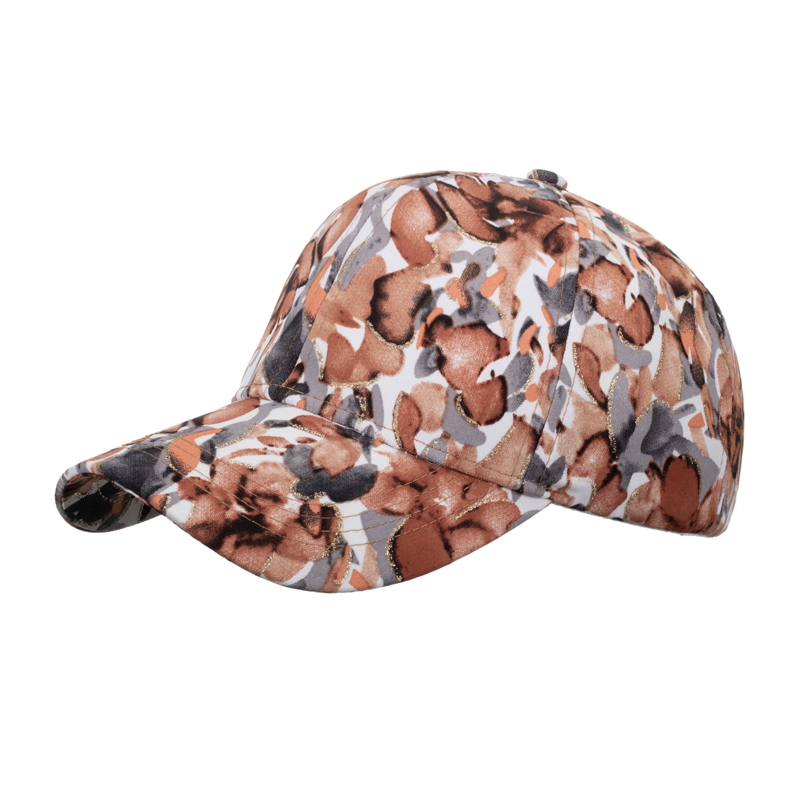 MEICHEN Brown Women's Baseball Caps, Color Block Baseball Cap Casual Trend Visor Hat Outdoor Sun ...